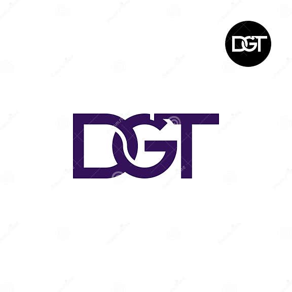 Letter DGT Monogram Logo Design Stock Illustration - Illustration of ...