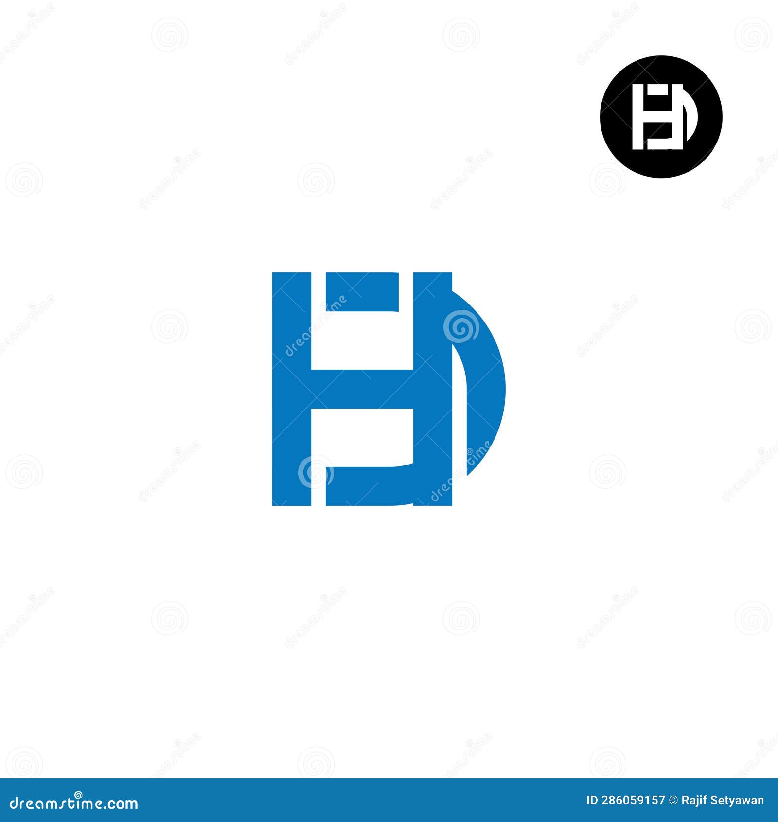 Letter DH HD Monogram Logo Design Stock Illustration - Illustration of ...