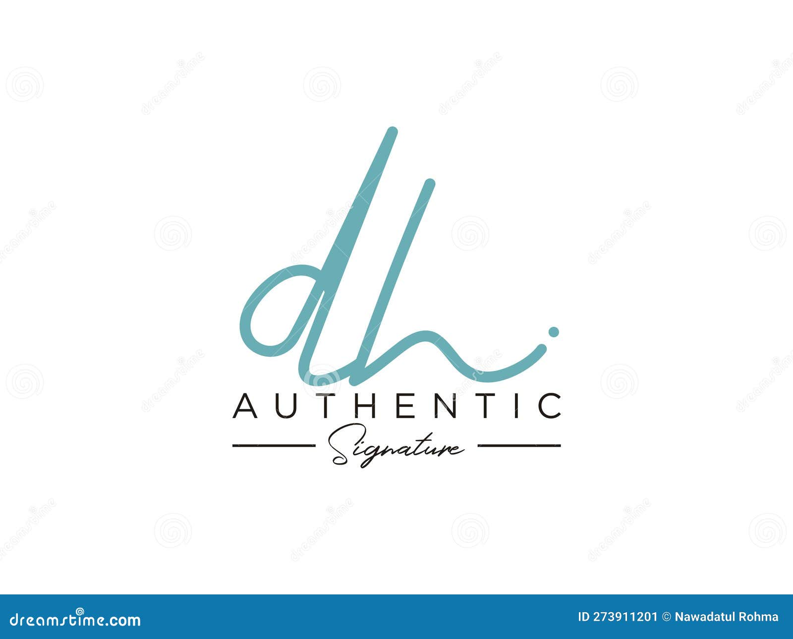 Letter DH Signature Logo Template Vector Stock Vector - Illustration of ...