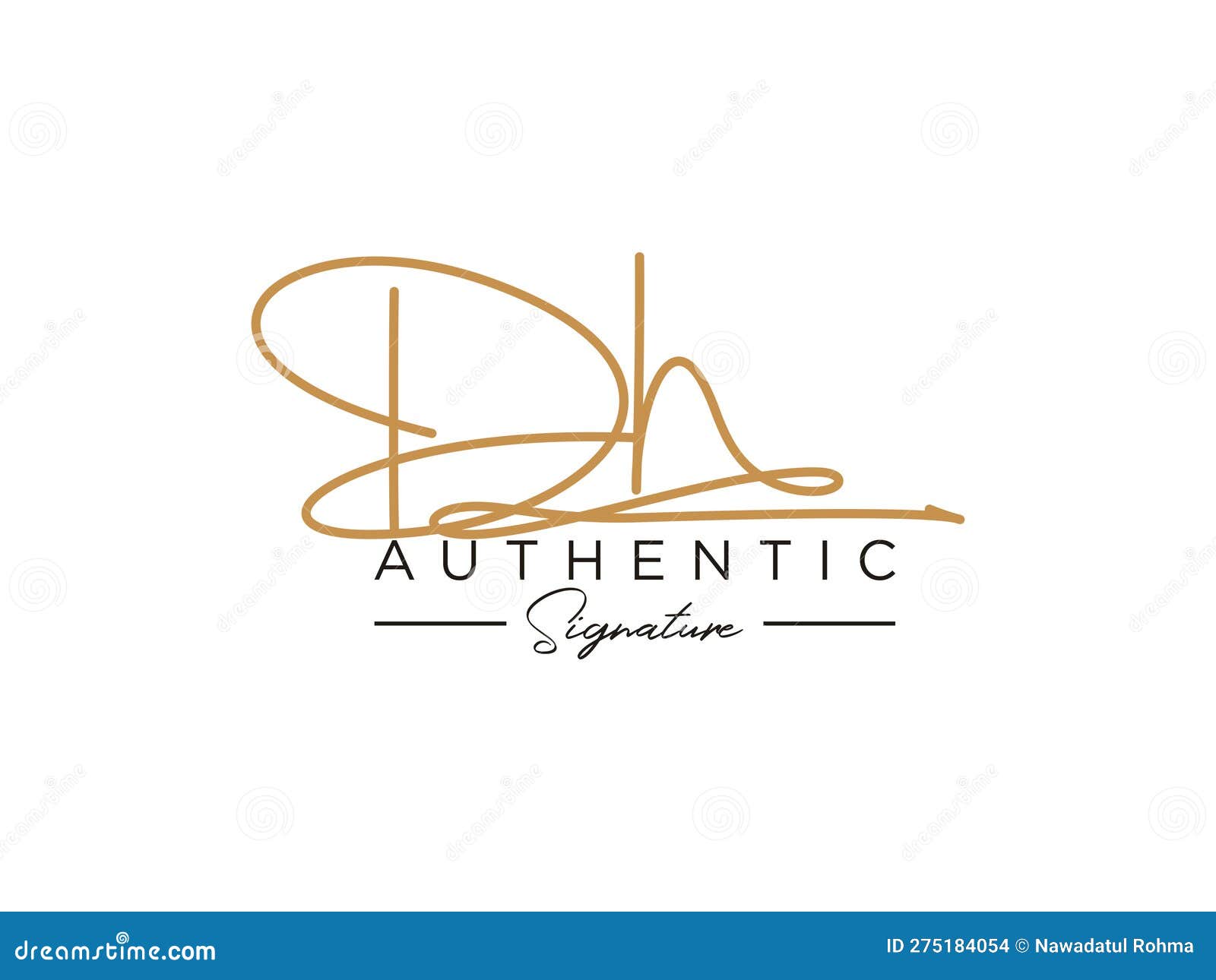 Letter DH Signature Logo Template Vector Stock Vector - Illustration of ...