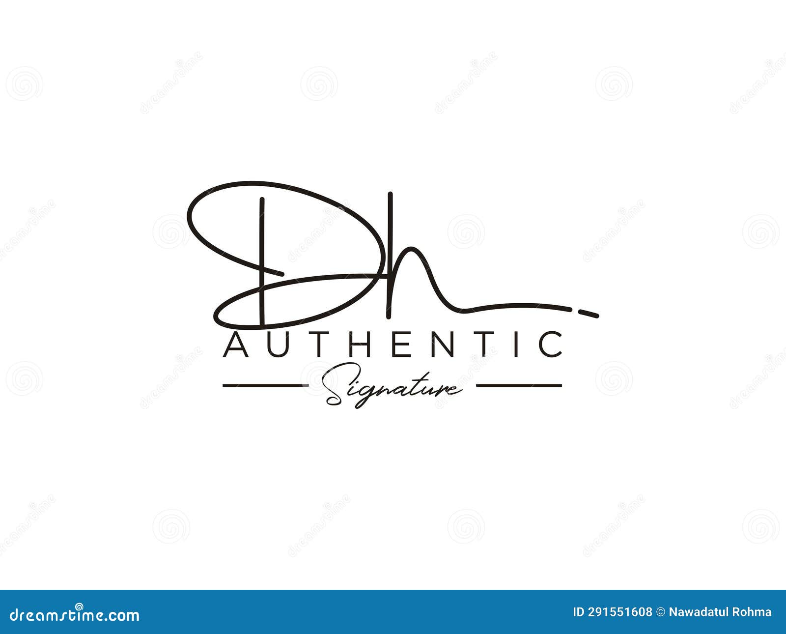 Letter DH Signature Logo Template Vector Stock Vector - Illustration of ...