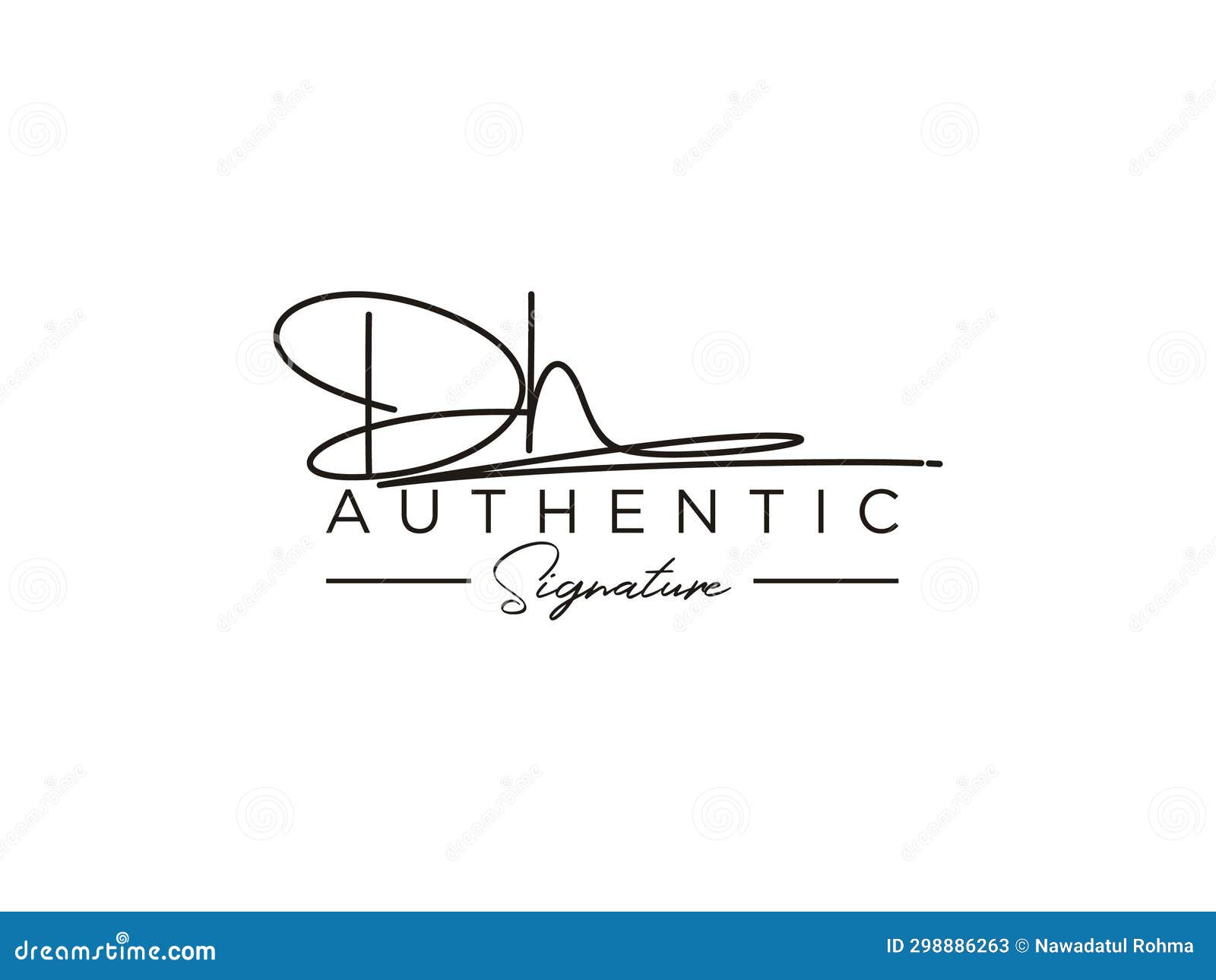 Letter DH Signature Logo Template Vector Stock Vector - Illustration of ...