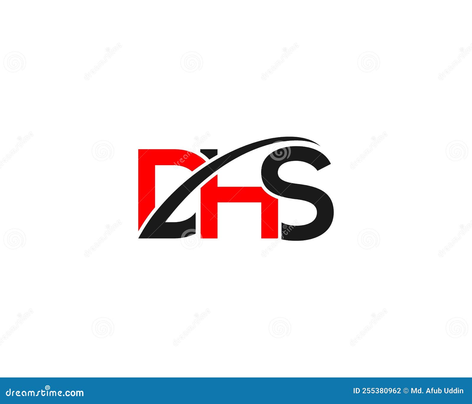 Letter DHS Monogram Logo Design Stock Vector - Illustration of vector ...
