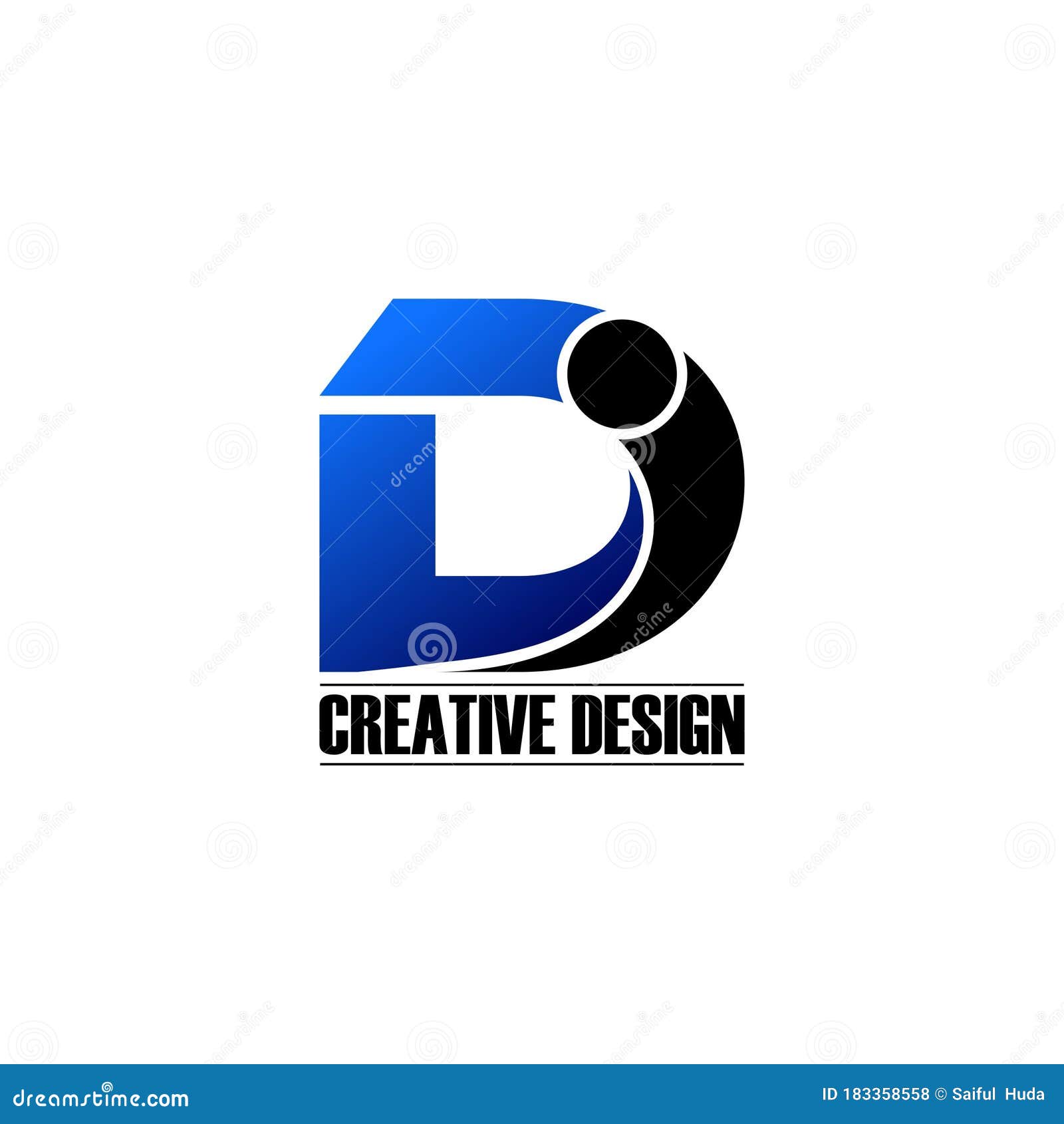 Letter DI Simple Logo Design Vector. Stock Vector - Illustration of ...