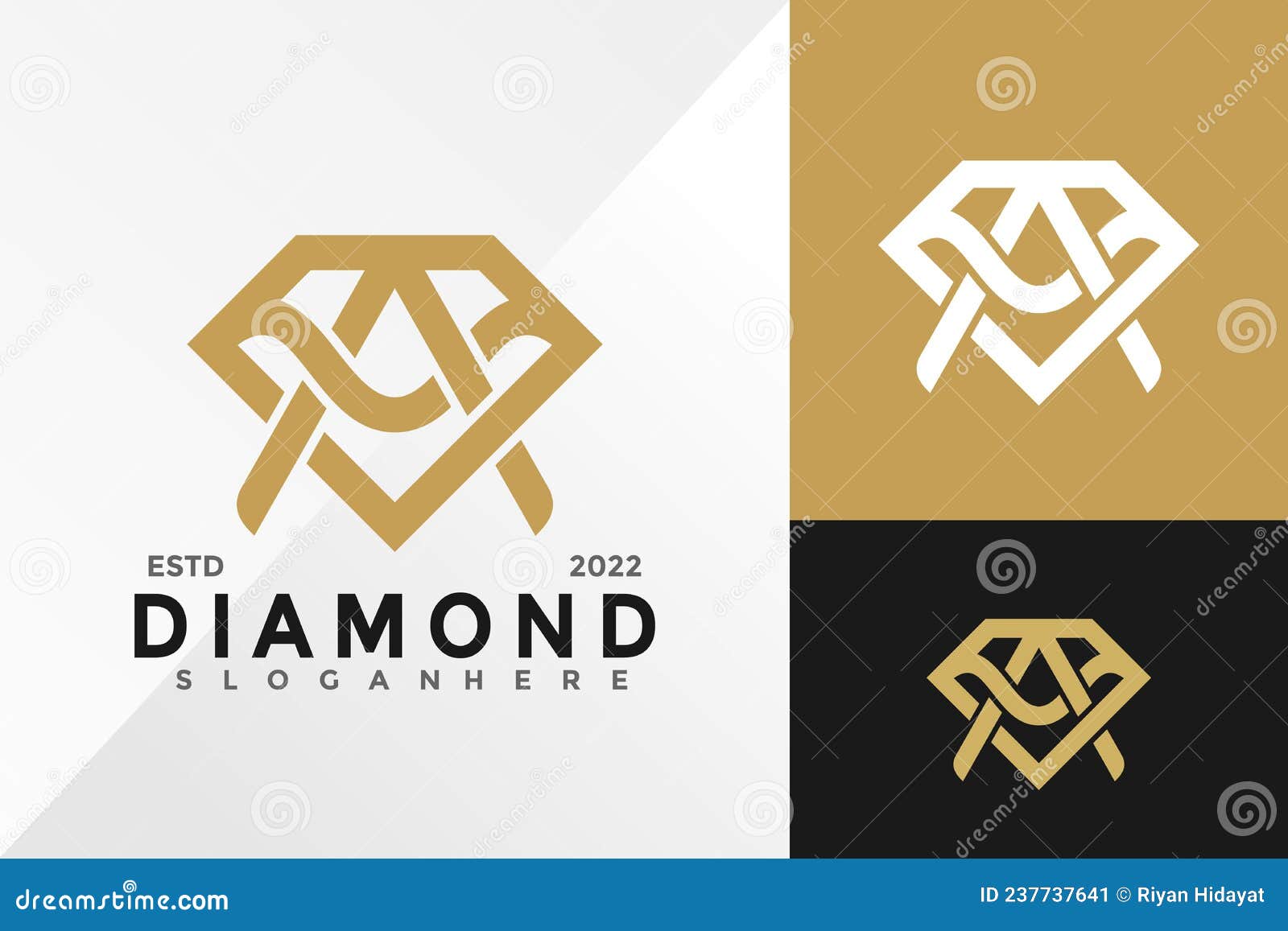 Letter a Diamond Line Logo Design Vector Illustration Template Stock ...
