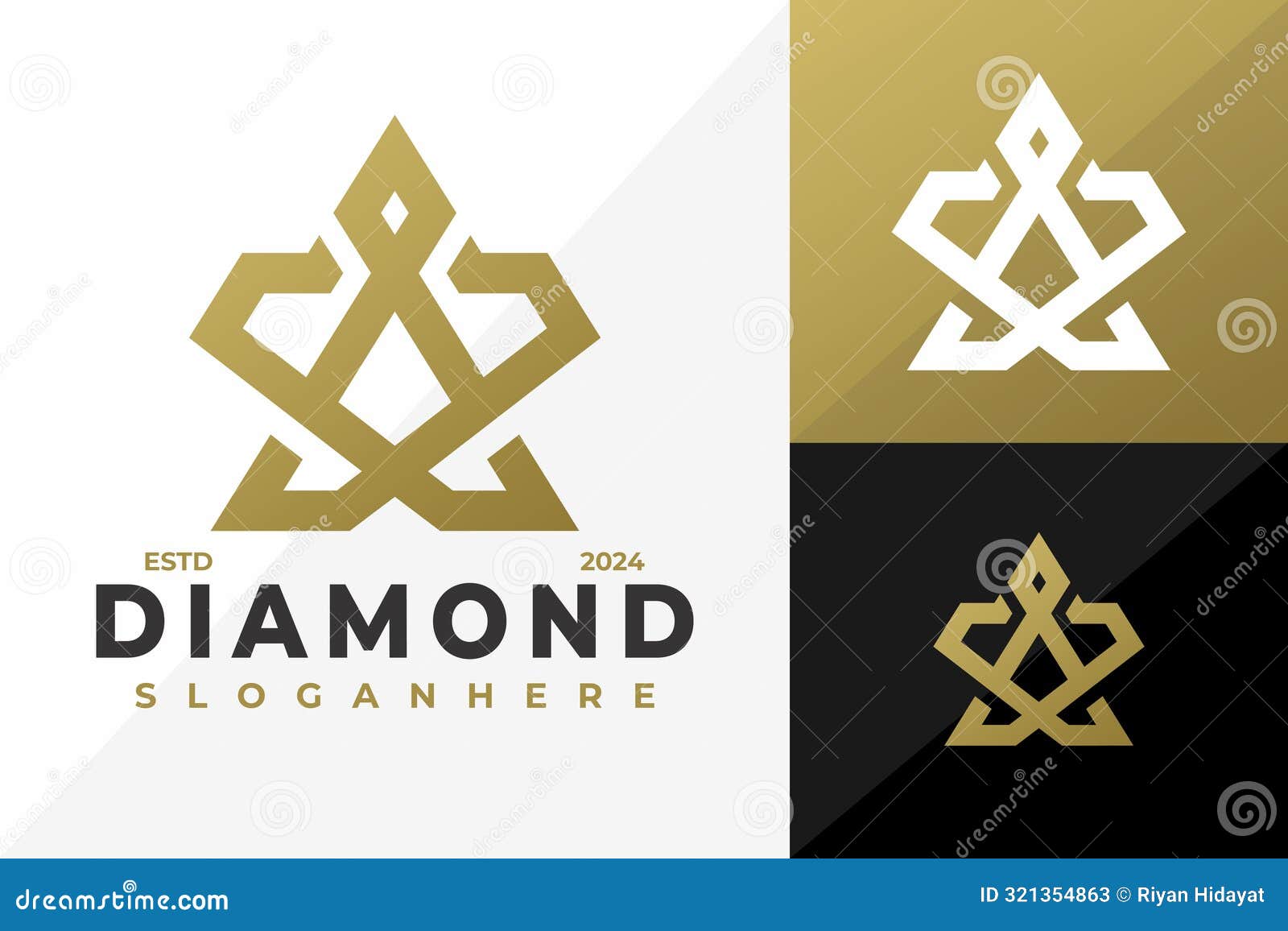 Letter a Diamond Logo Design Vector Symbol Icon Illustration Stock ...