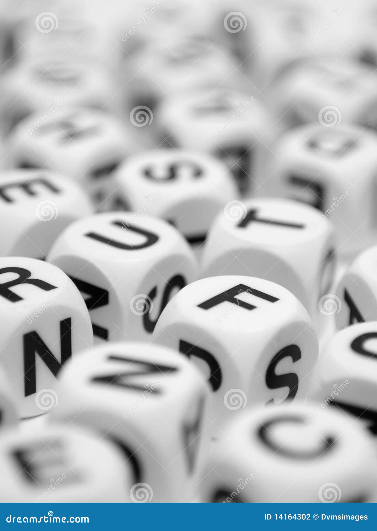 Letter Dice stock photo. Image of white, monochromatic - 14164302