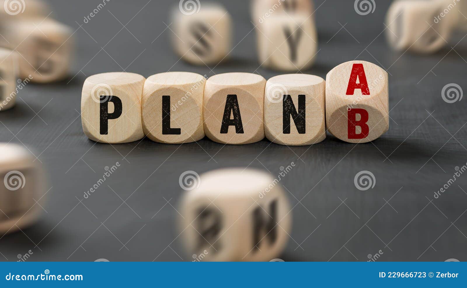Letter Dice with the Words Plan a or Plan B Stock Image - Image of text ...