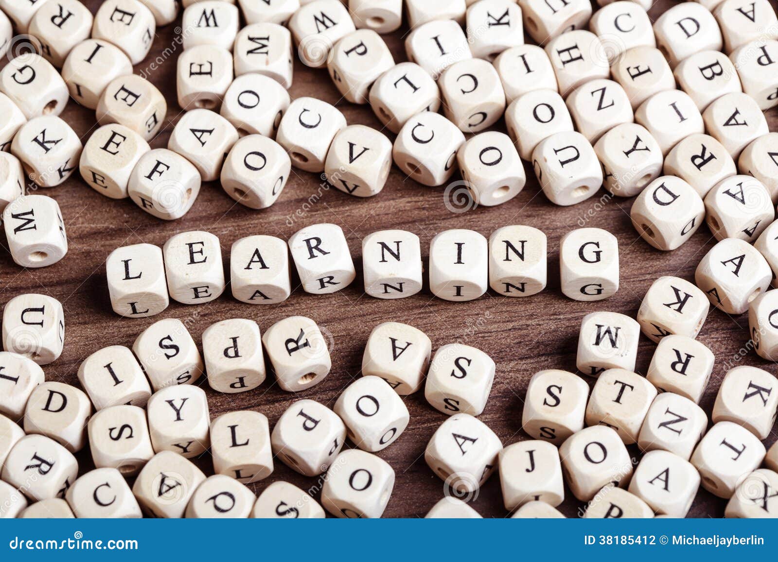 The Word Learning Isolated On White Background Made In Realistic Pencil ...