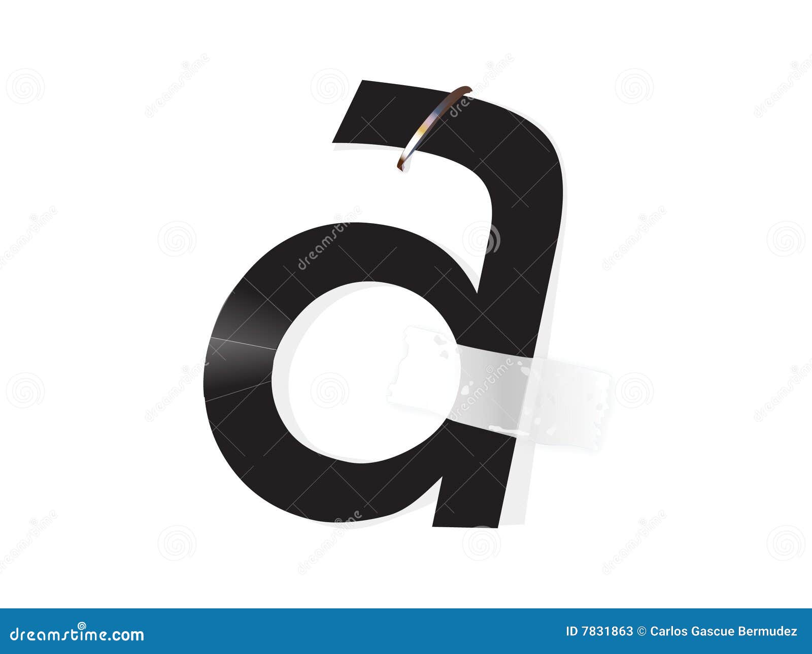 A letter distortion stock illustration. Illustration of letter - 7831863
