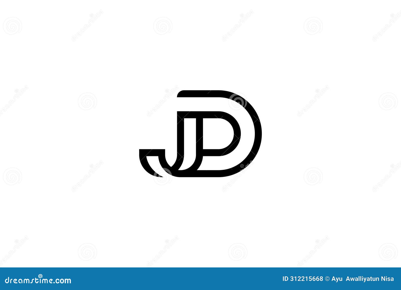 Letter DJ Logo Design Vector Stock Vector - Illustration of icon ...