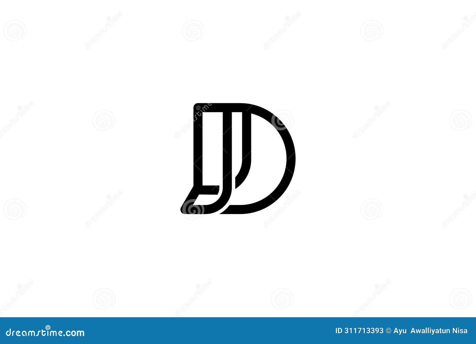 Letter DJ Logo Design Vector Stock Vector - Illustration of concept ...