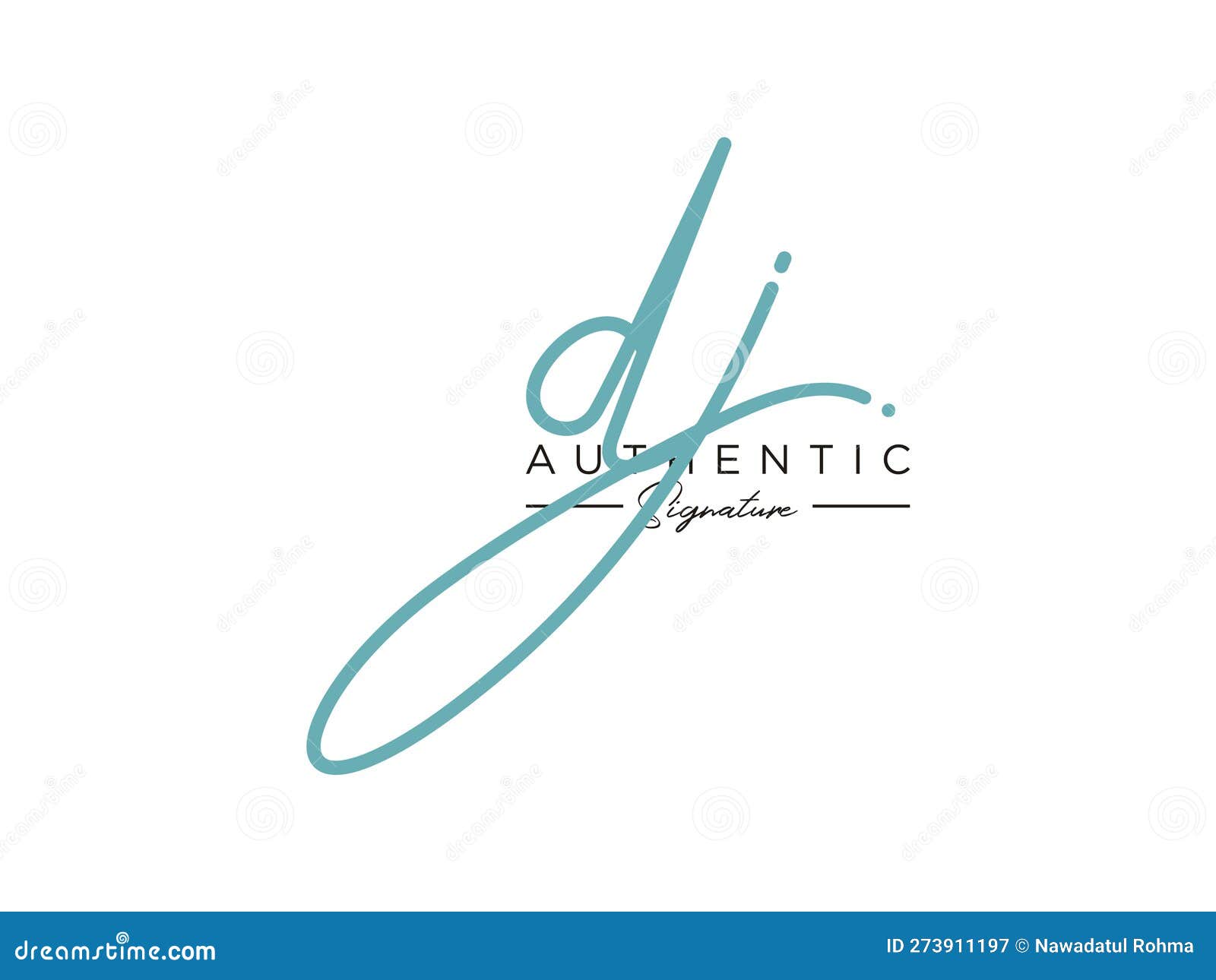 Letter DJ Signature Logo Template Vector Stock Vector - Illustration of ...