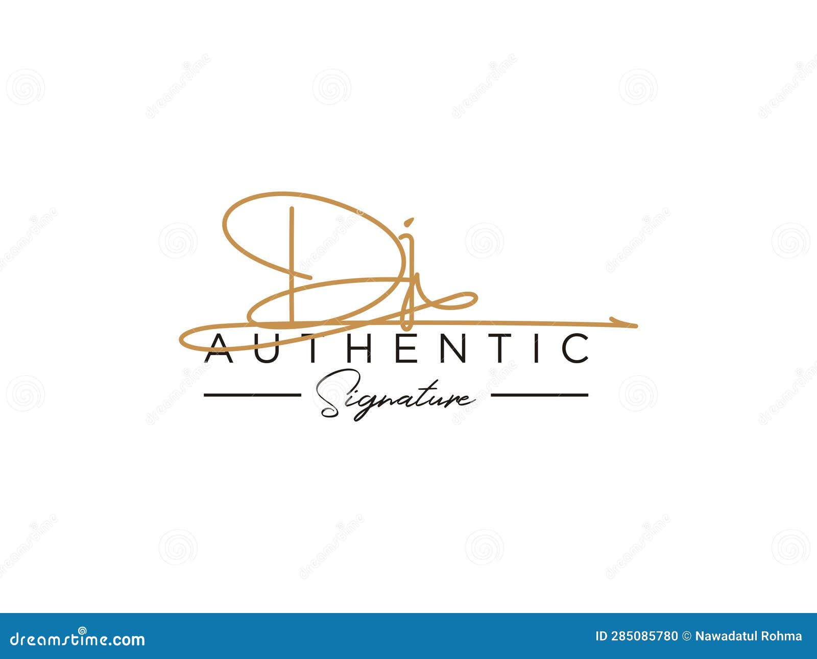 Letter DJ Signature Logo Template Vector Stock Vector - Illustration of ...