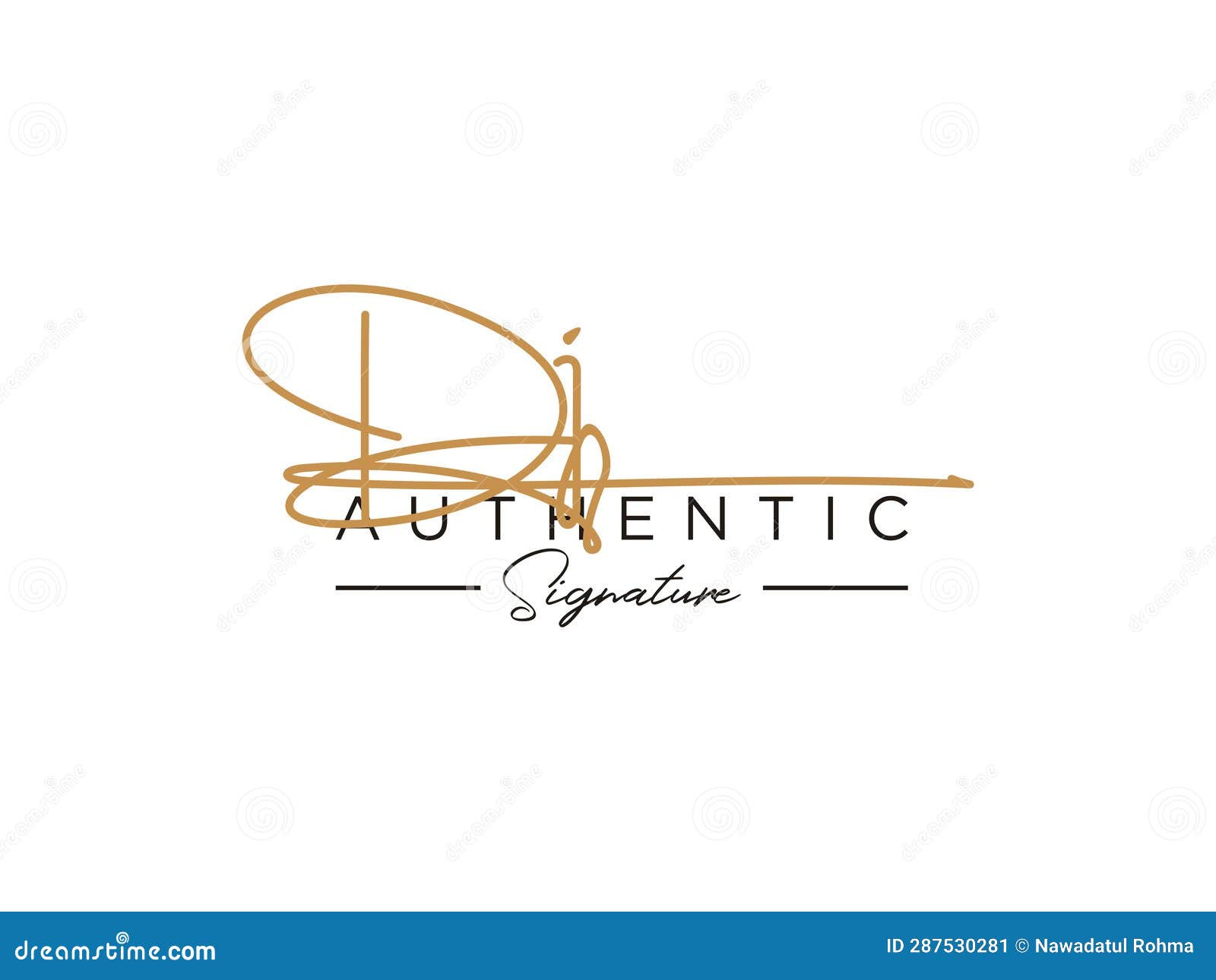 Letter DJ Signature Logo Template Vector Stock Vector - Illustration of ...