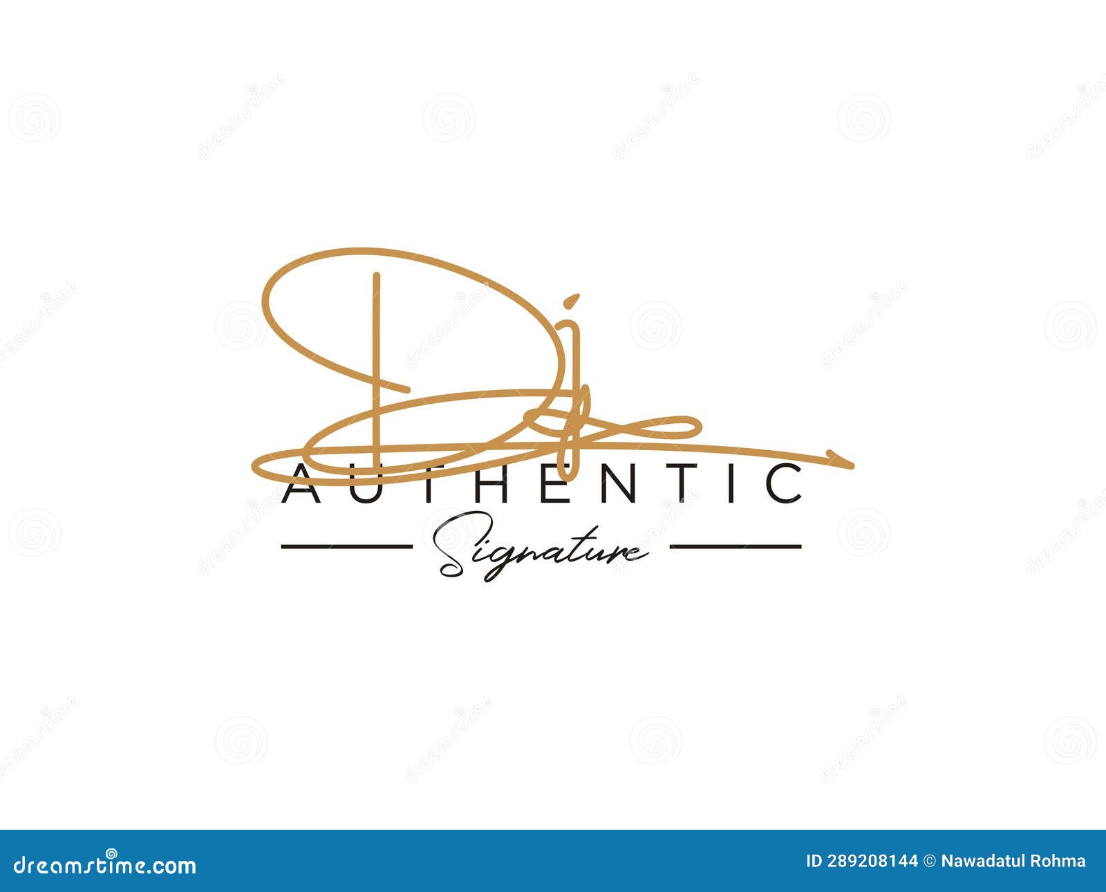Letter DJ Signature Logo Template Vector Stock Vector - Illustration of ...