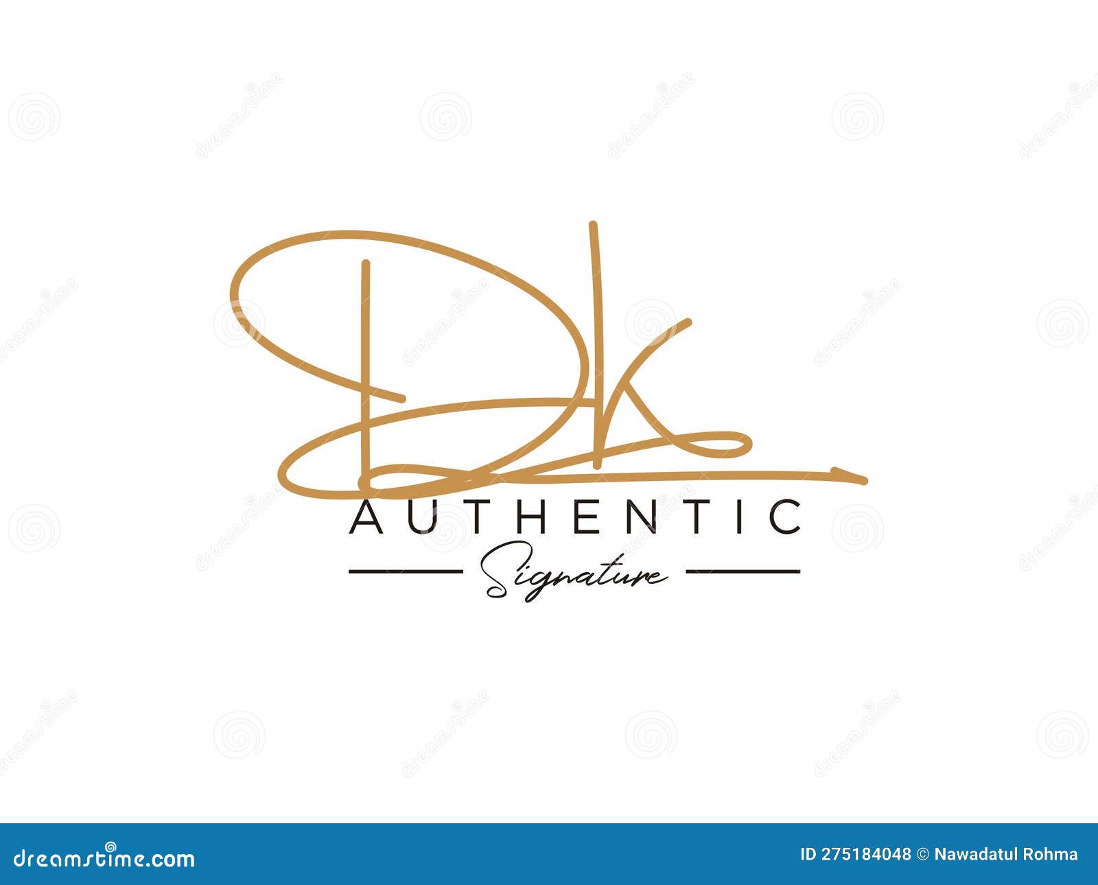 Letter DK Signature Logo Template Vector Stock Vector - Illustration of ...