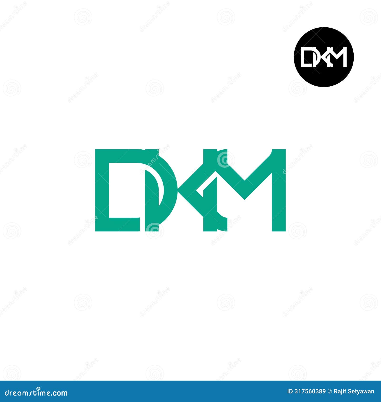 Letter DKM Monogram Logo Design Stock Illustration - Illustration of ...