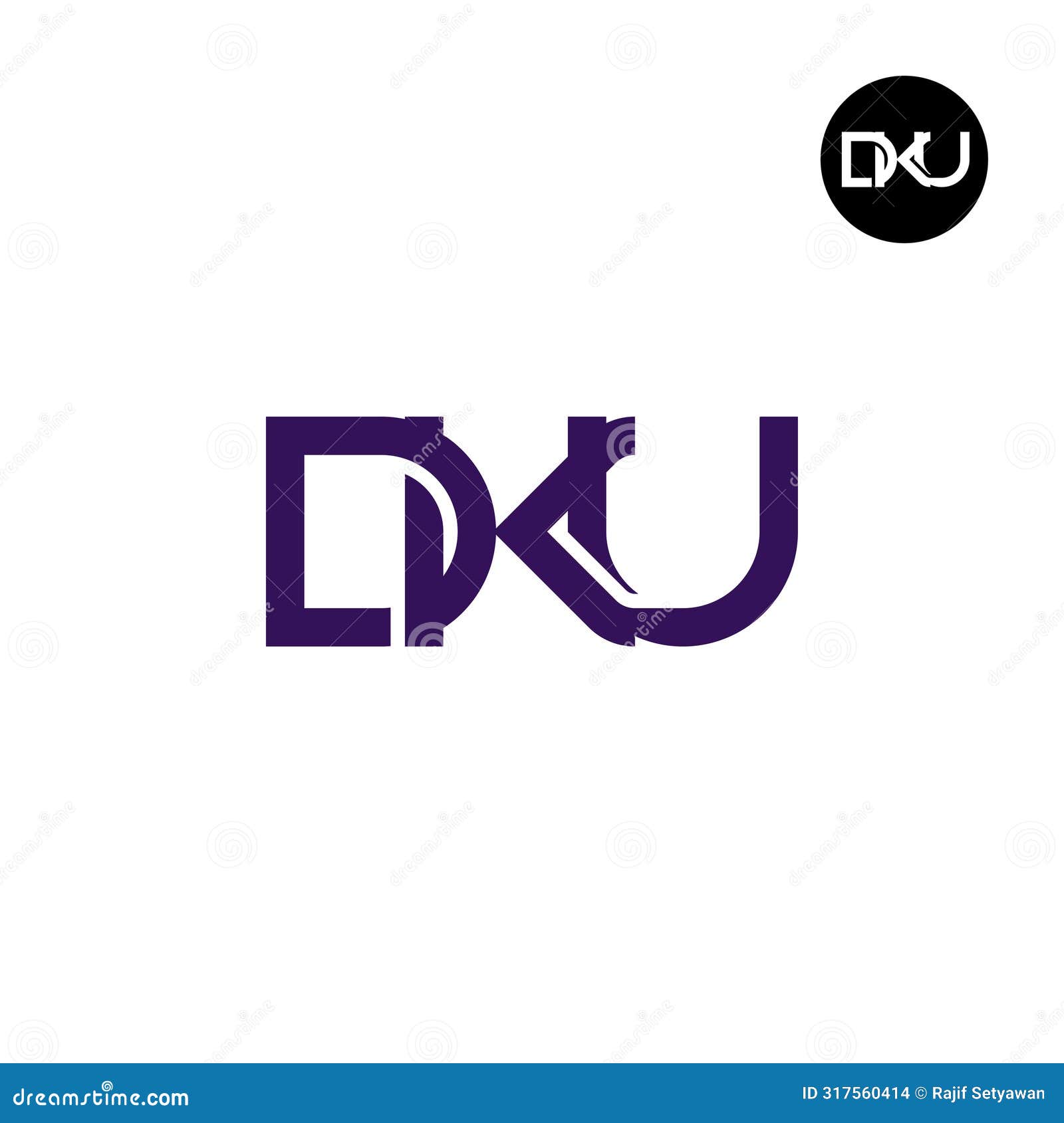 Letter DKU Monogram Logo Design Stock Illustration - Illustration of company, designs: 317560414
