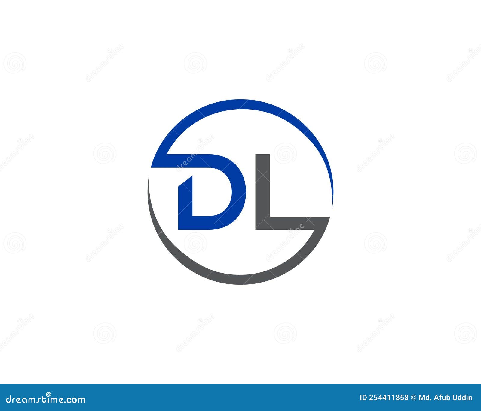 Letter DL Creative Abstract Logo Design Vector Illustration ...