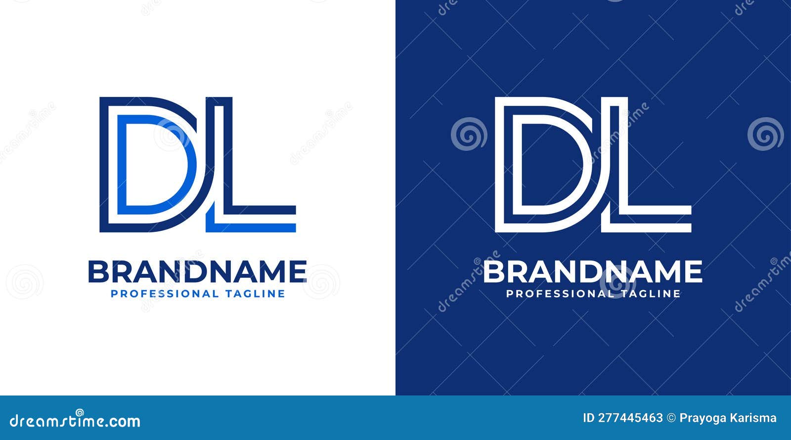 Letter DL Line Monogram Logo, Suitable for Any Business with DL or LD ...