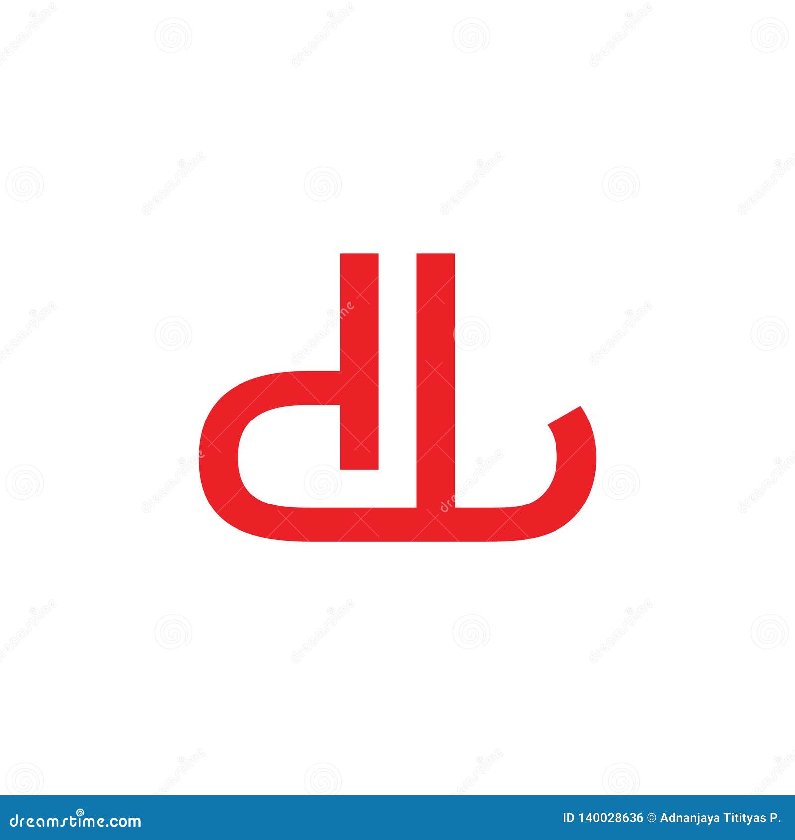 Letter Dl Simple Geometric Line Simple Brand Logo Stock Vector ...