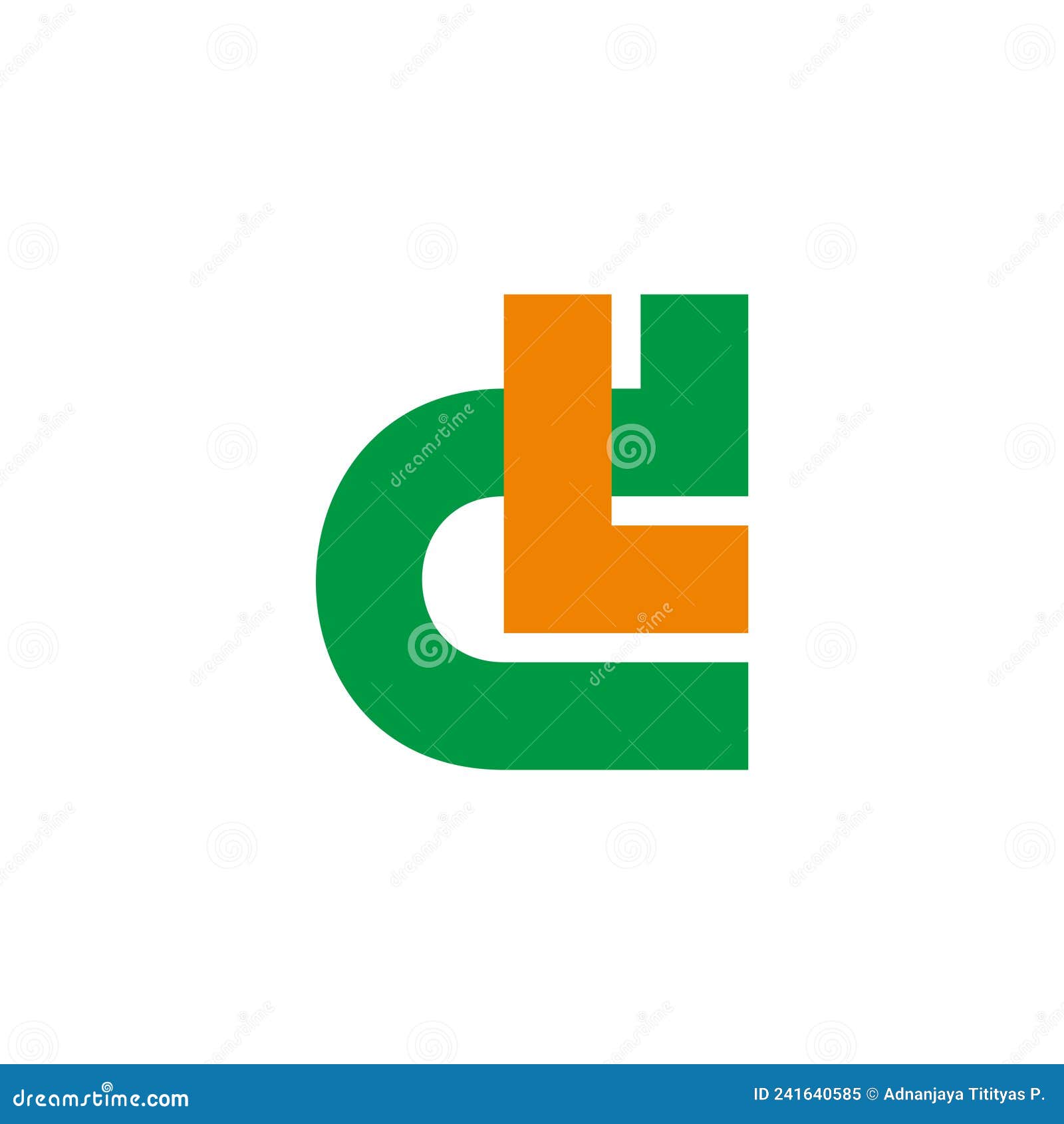 Letter Dl Simple Linked Colors Logo Vector Stock Vector - Illustration ...