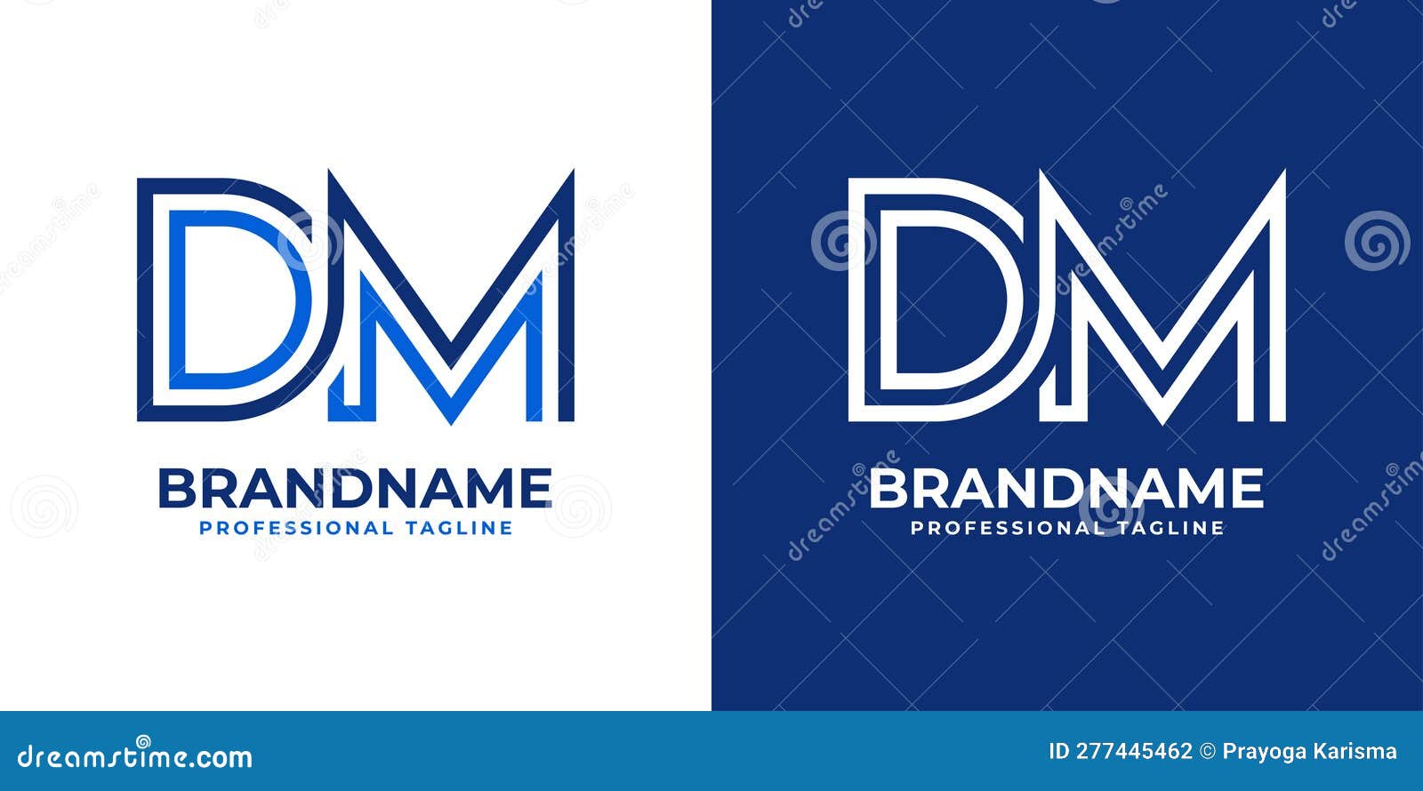Letter DM Line Monogram Logo, Suitable for Any Business with DM or MD ...