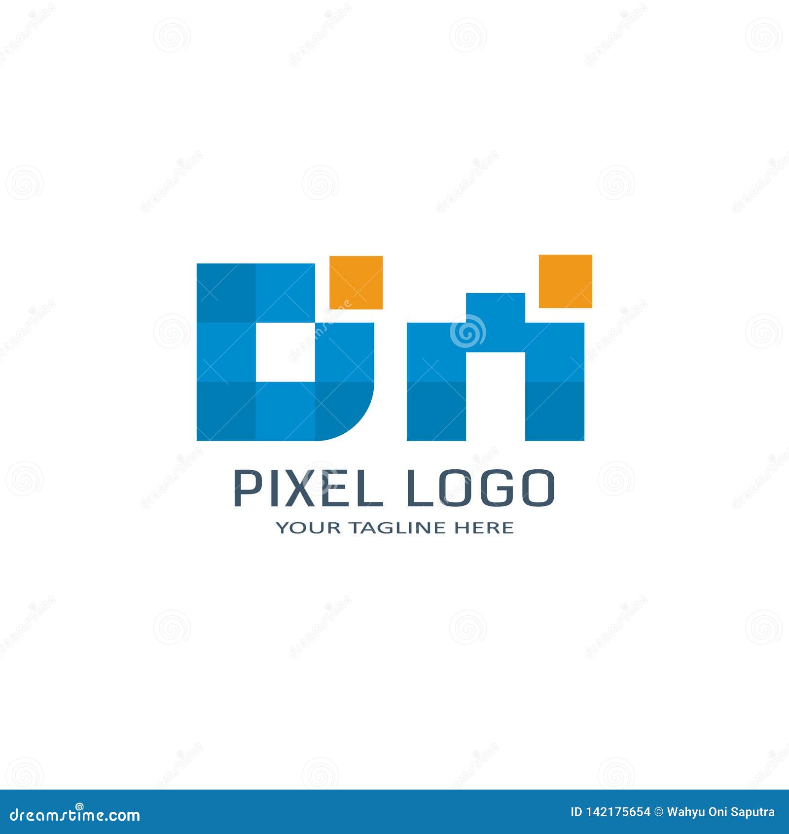 Letter DM Pixel Logo Design Template. Alphabet Pixel Motion Logo. Stock ...