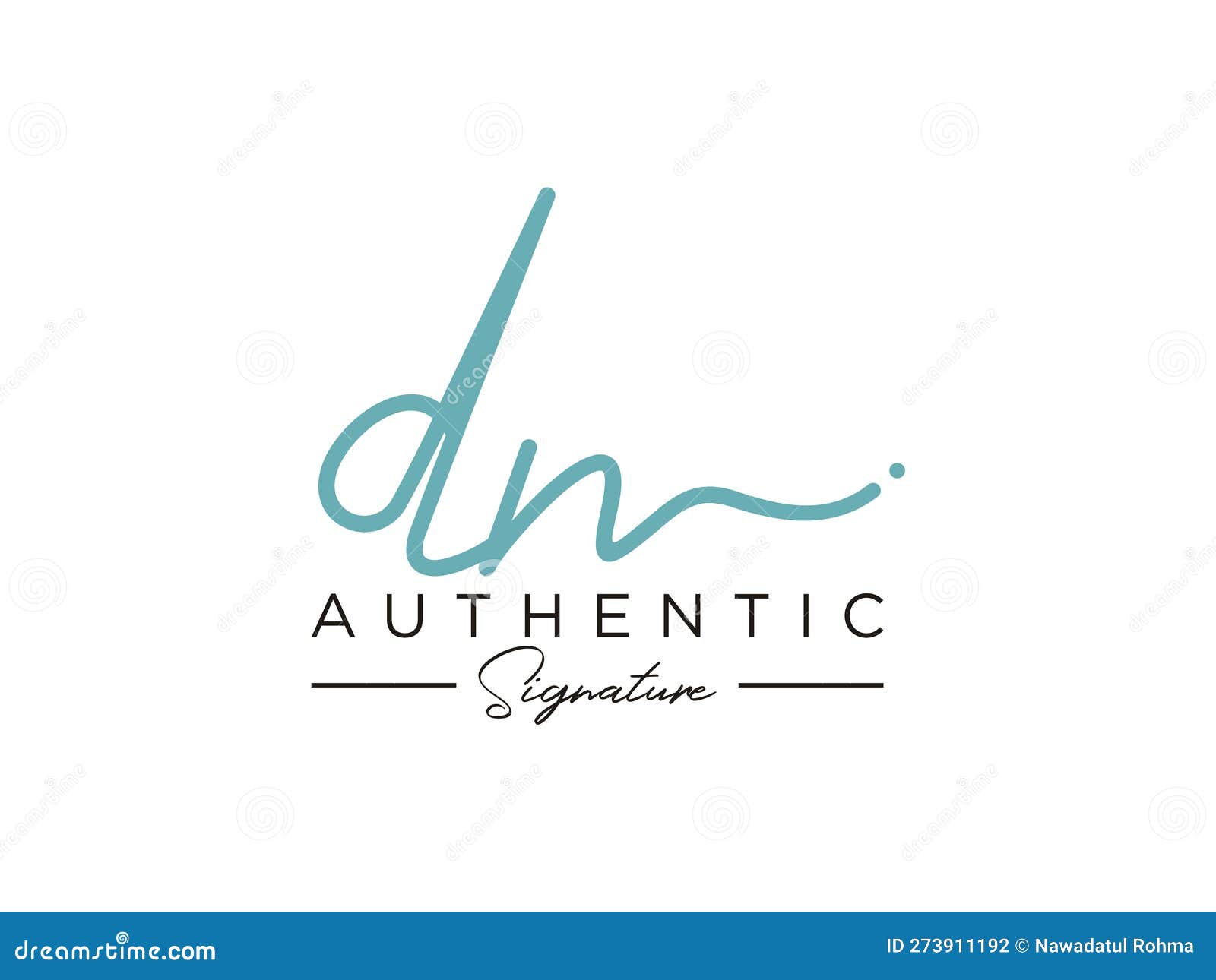 Letter DM Signature Logo Template Vector Stock Vector - Illustration of ...