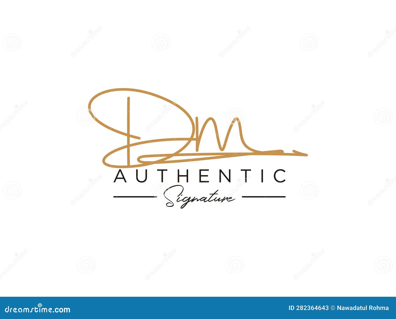 Letter DM Signature Logo Template Vector Stock Vector - Illustration of ...