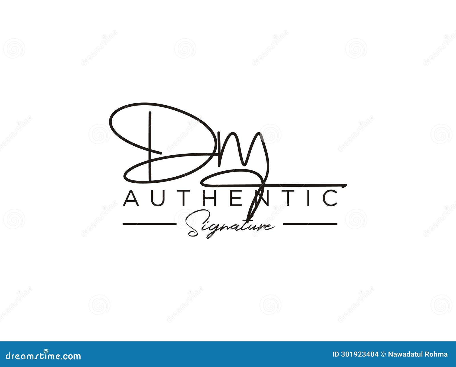 Letter DM Signature Logo Template Vector Stock Vector - Illustration of ...