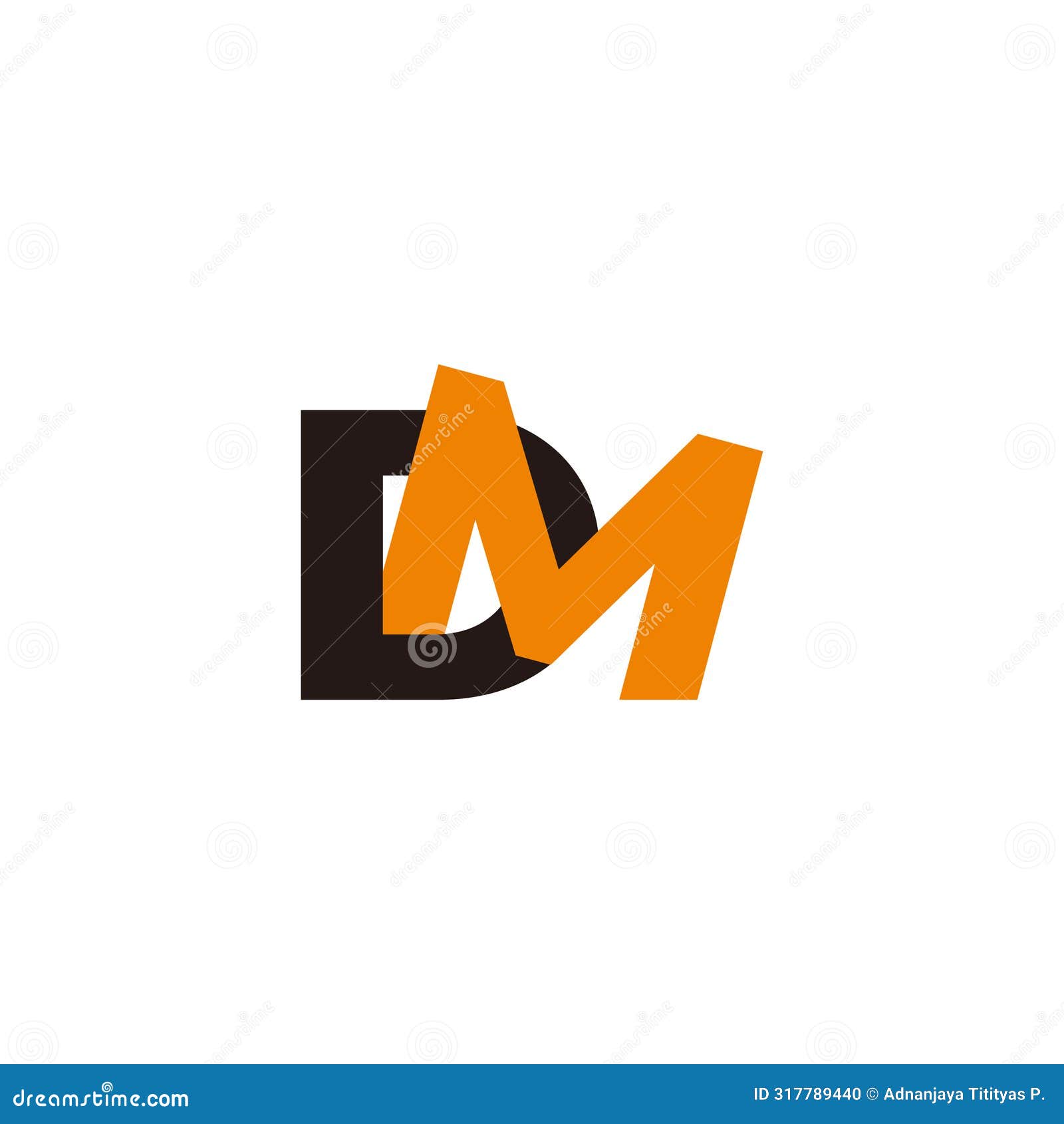 Letter Dm Simple Doodle Font Colorful Logo Vector Stock Vector ...