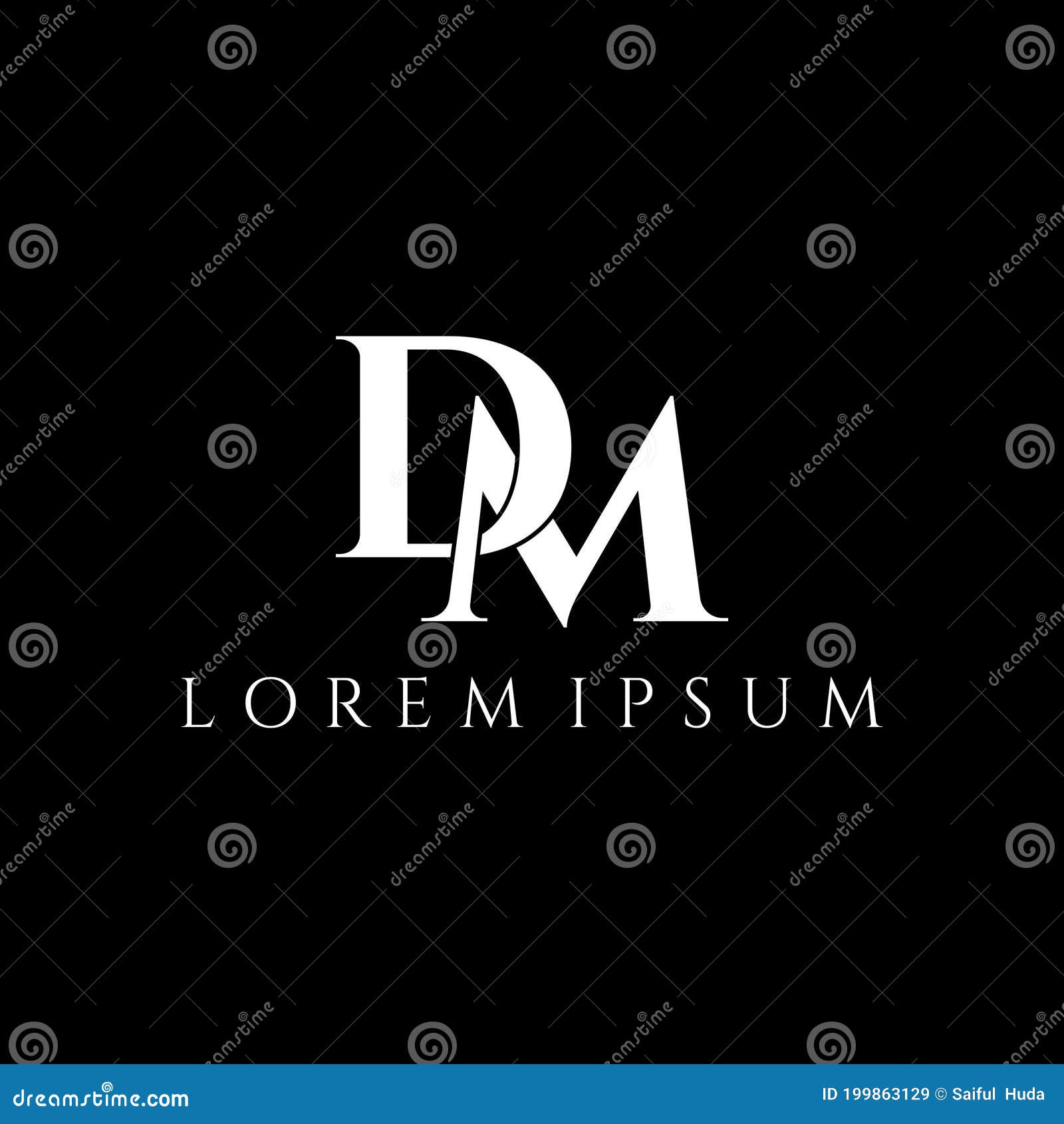 Letter DM Simple Monogram Logo Icon Design. Stock Vector - Illustration ...