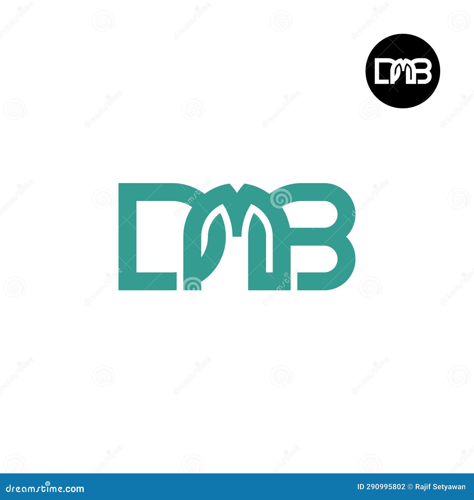 Letter DMB Monogram Logo Design Vector Illustration | CartoonDealer.com ...
