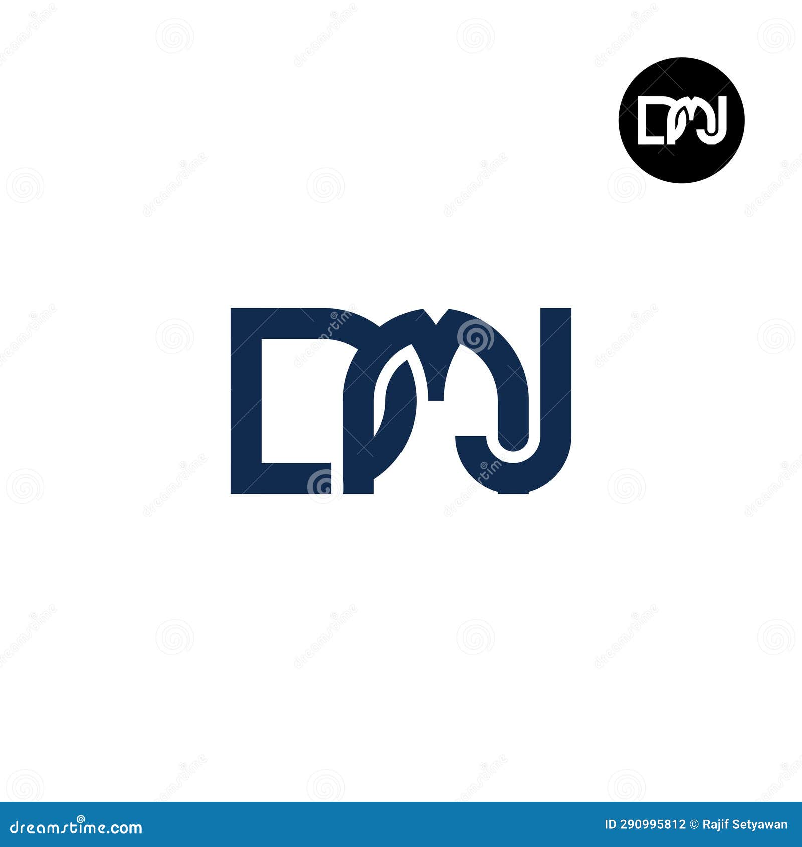 Letter DMJ Monogram Logo Design Stock Illustration - Illustration of ...