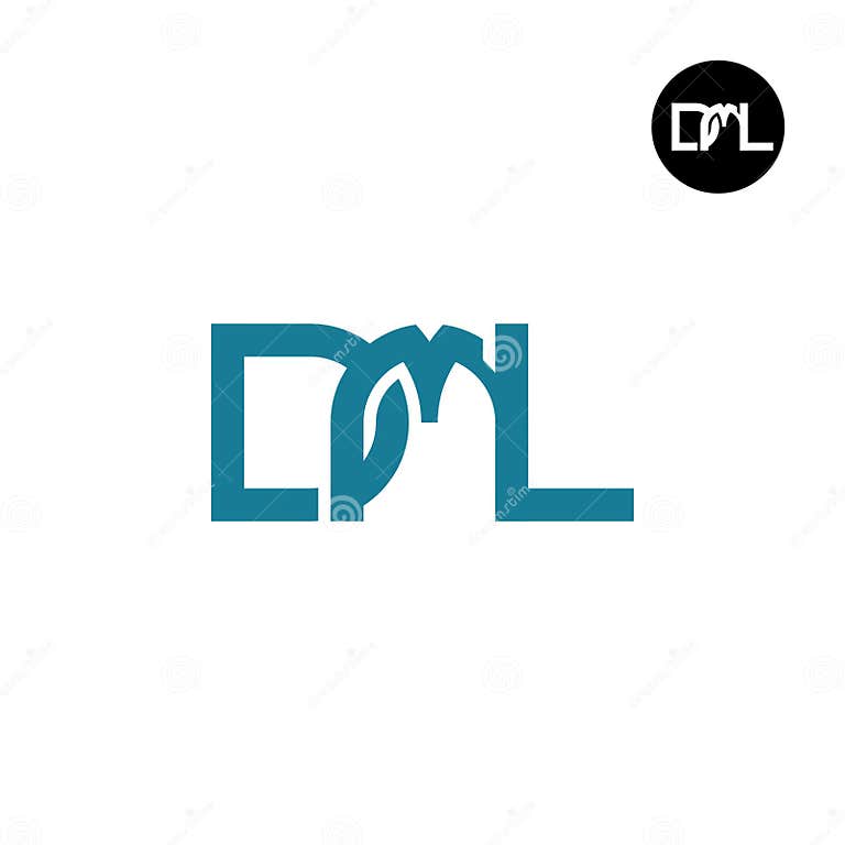 Letter DML Monogram Logo Design Stock Vector - Illustration of ...