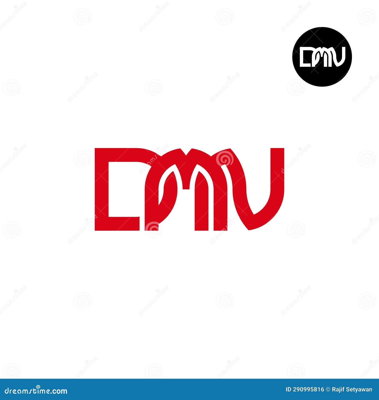 Letter DMN Monogram Logo Design Stock Illustration - Illustration of ...