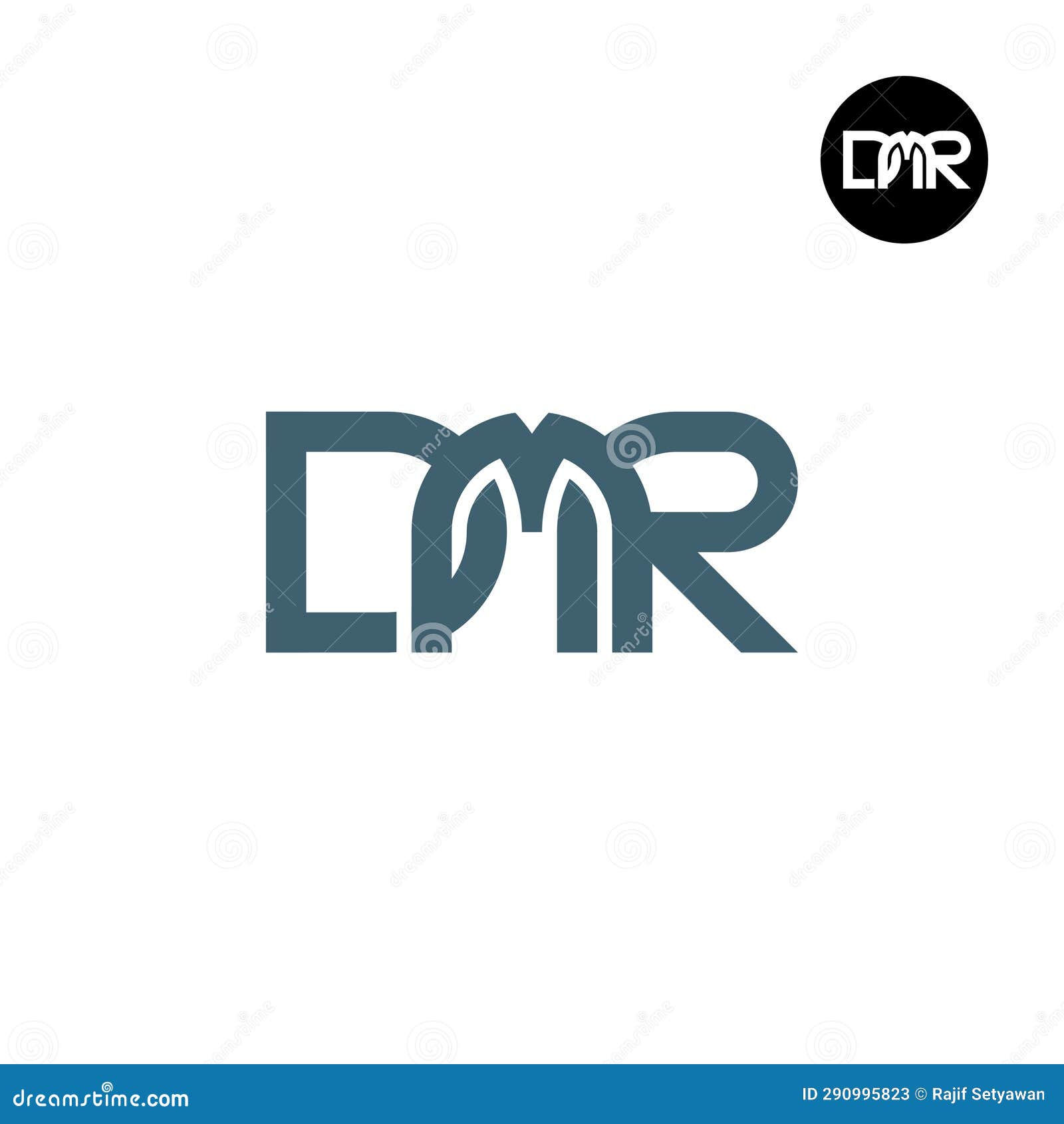 Letter DMR Monogram Logo Design Stock Illustration - Illustration of ...