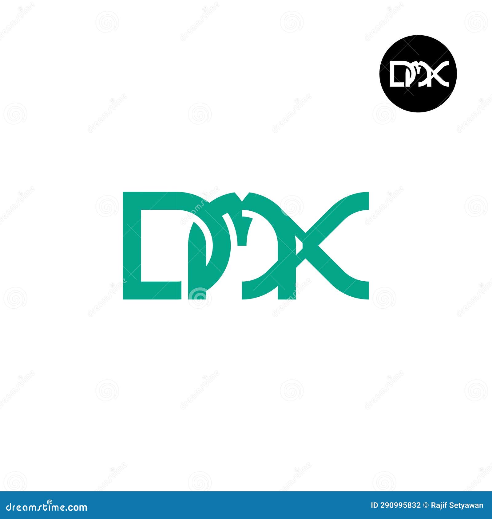 Letter DMX Monogram Logo Design Vector Illustration | CartoonDealer.com ...