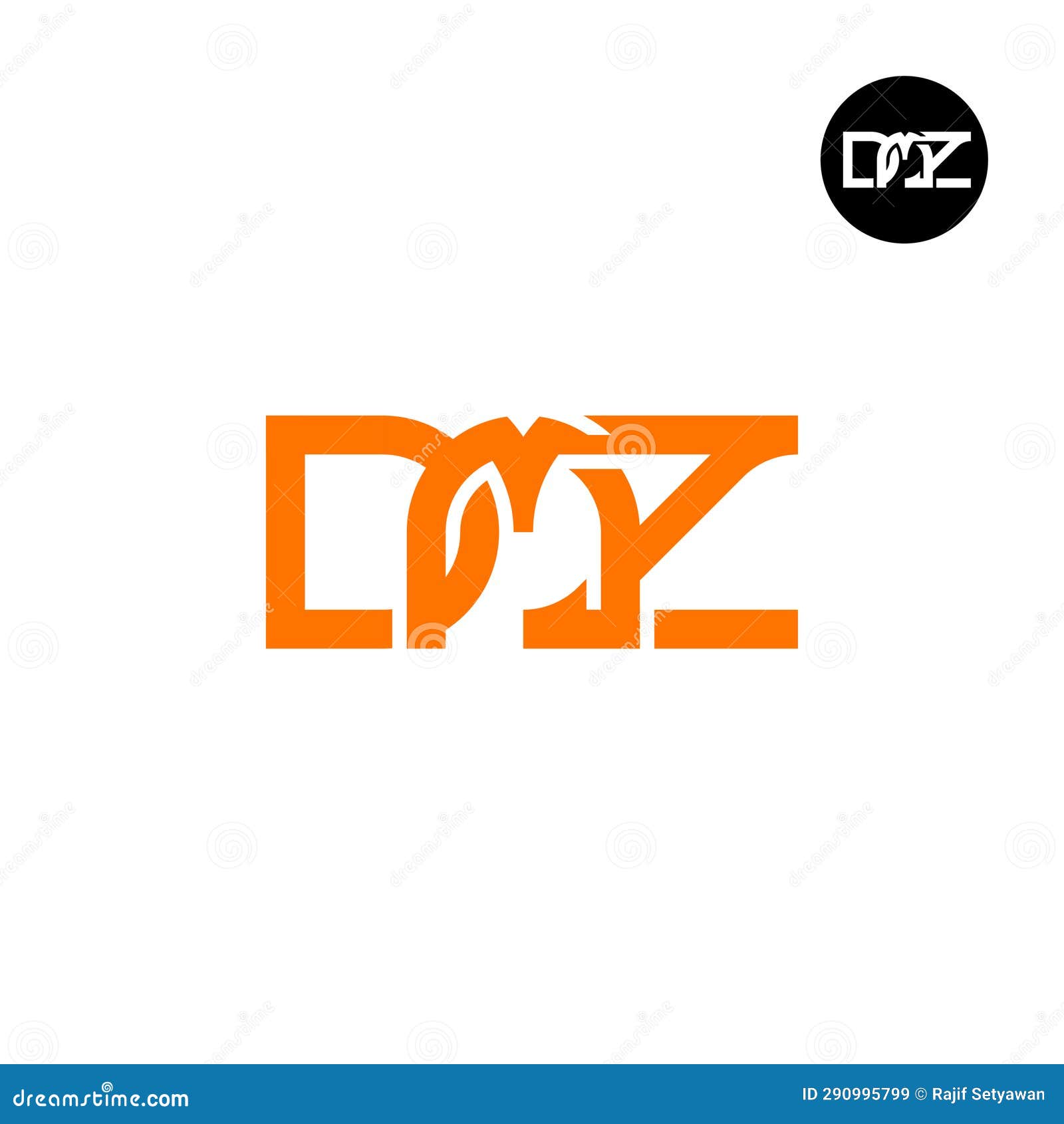 Letter DMZ Monogram Logo Design Stock Vector - Illustration of design ...