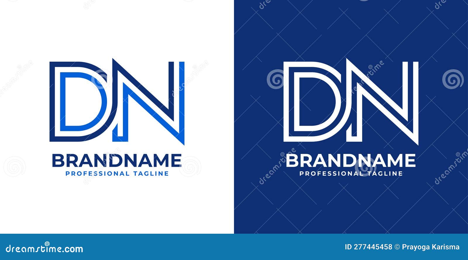 Letter DN Line Monogram Logo, Suitable for Any Business with DN or ND ...