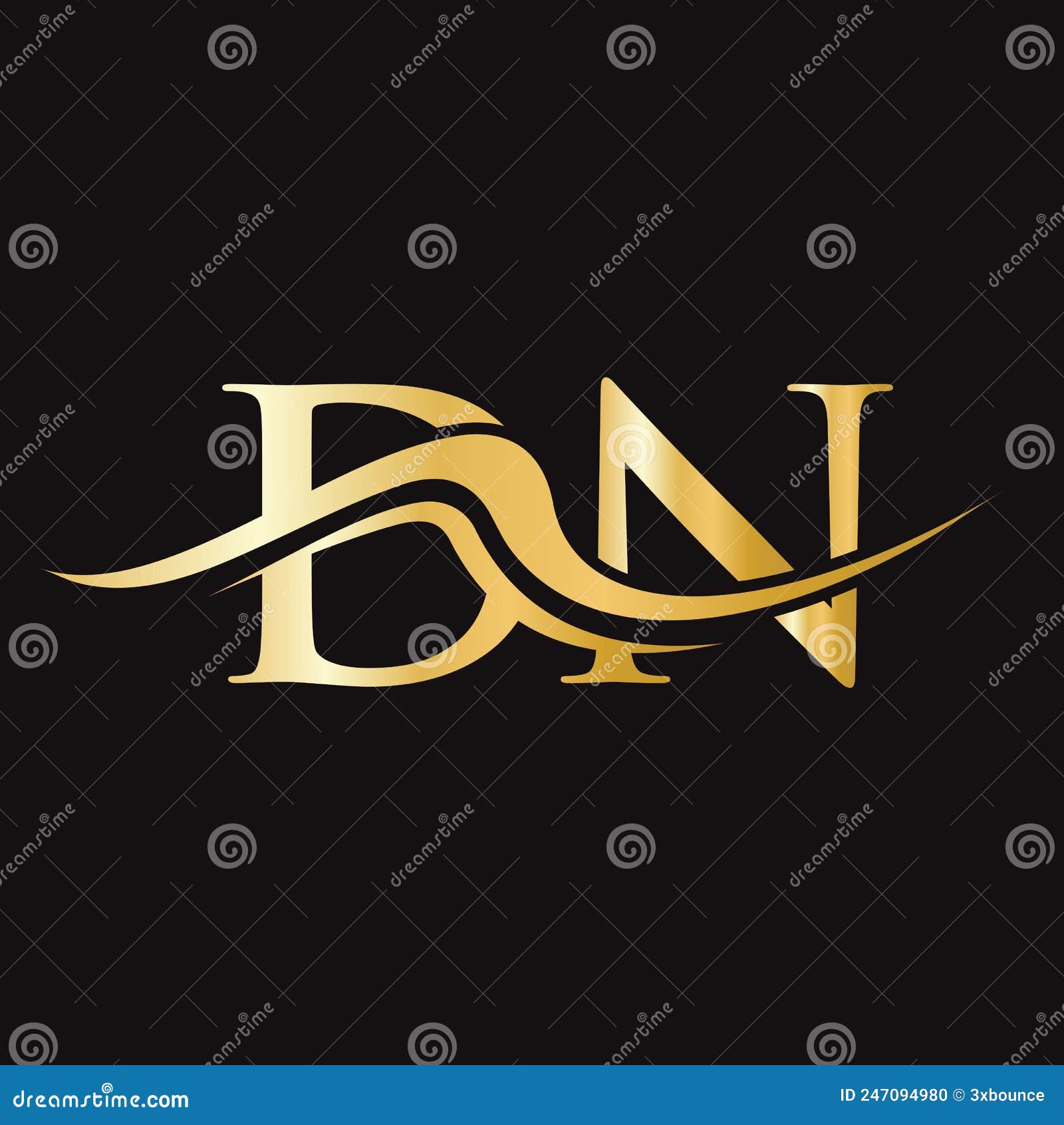 Letter DN Logo Design. Initial DN Logotype Template for Business and ...
