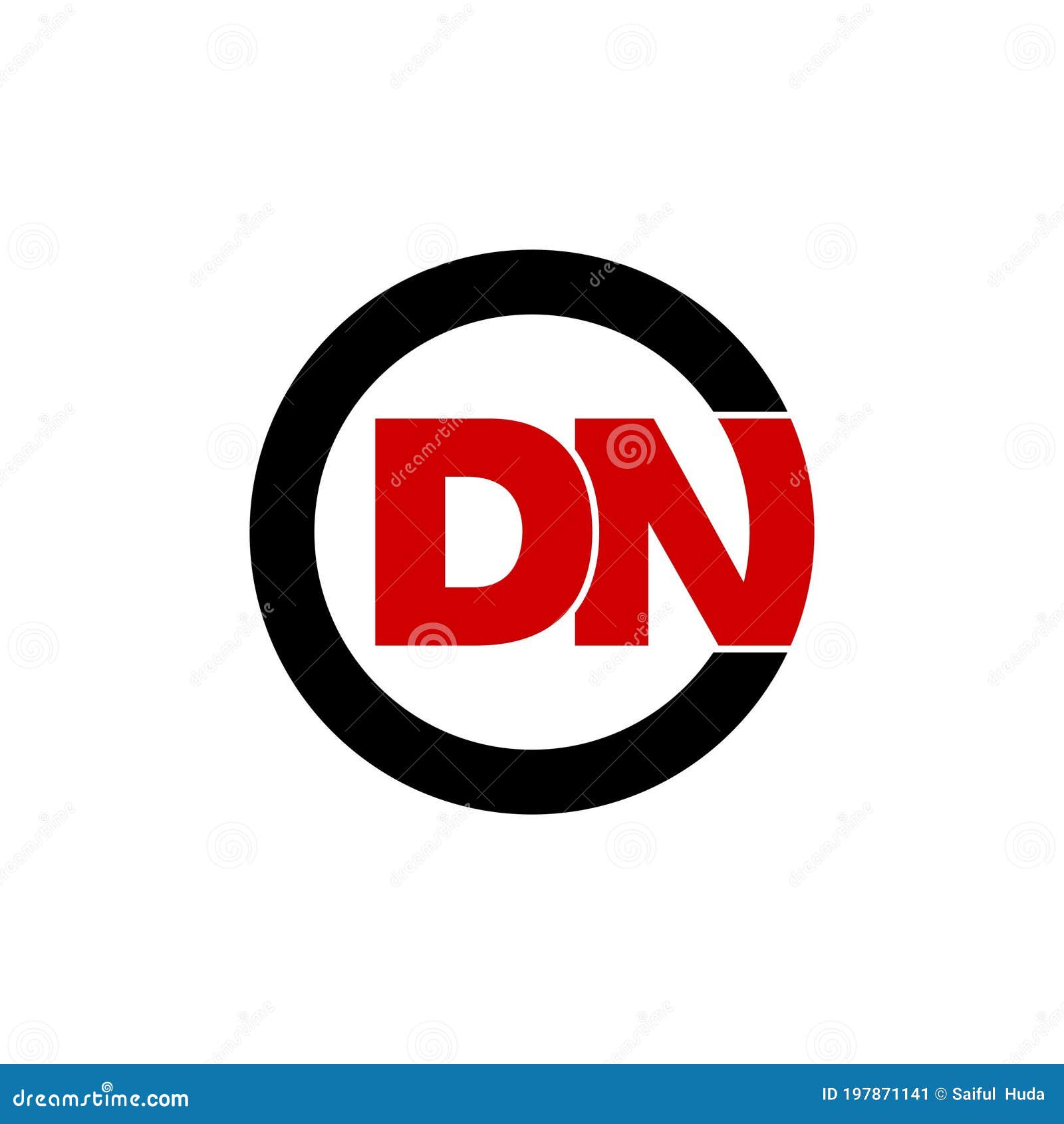 Letter DN Simple Monogram Logo Icon Design. Stock Vector - Illustration ...