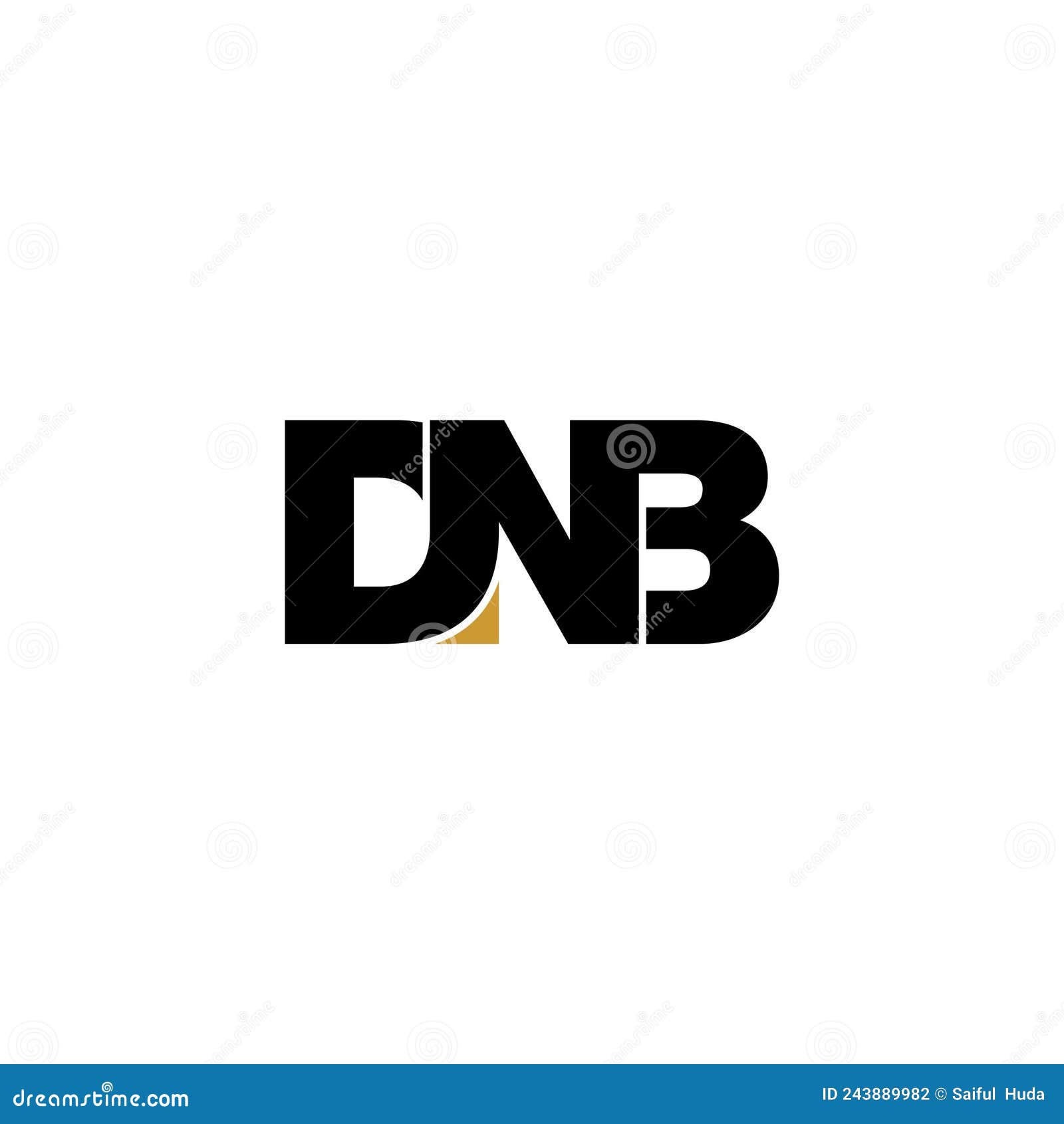 Letter DNB Simple Monogram Logo Icon Design. Stock Vector ...