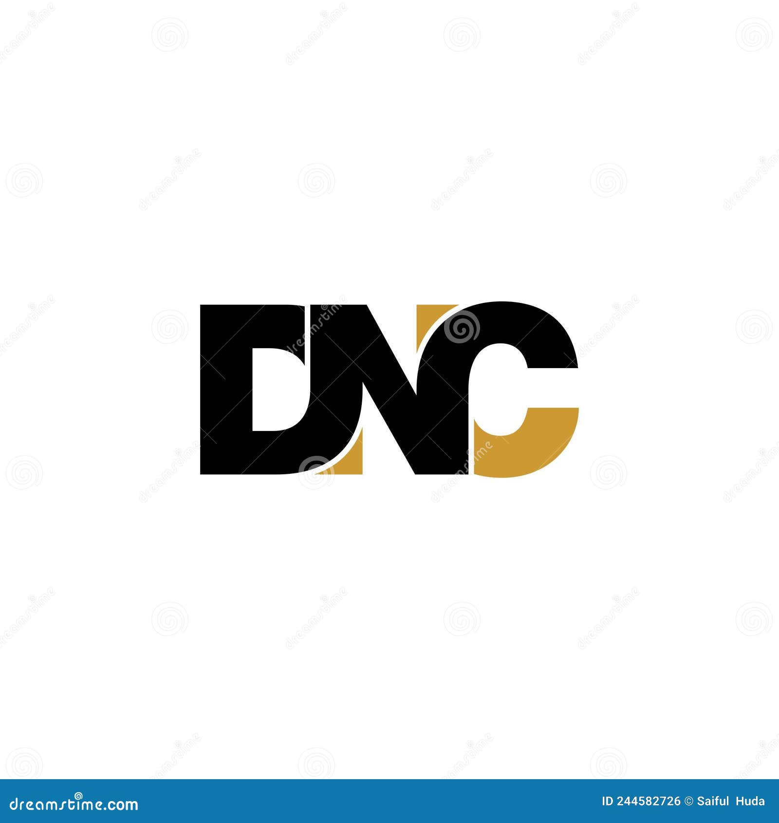 Letter DNC Simple Monogram Logo Icon Design. Stock Vector ...
