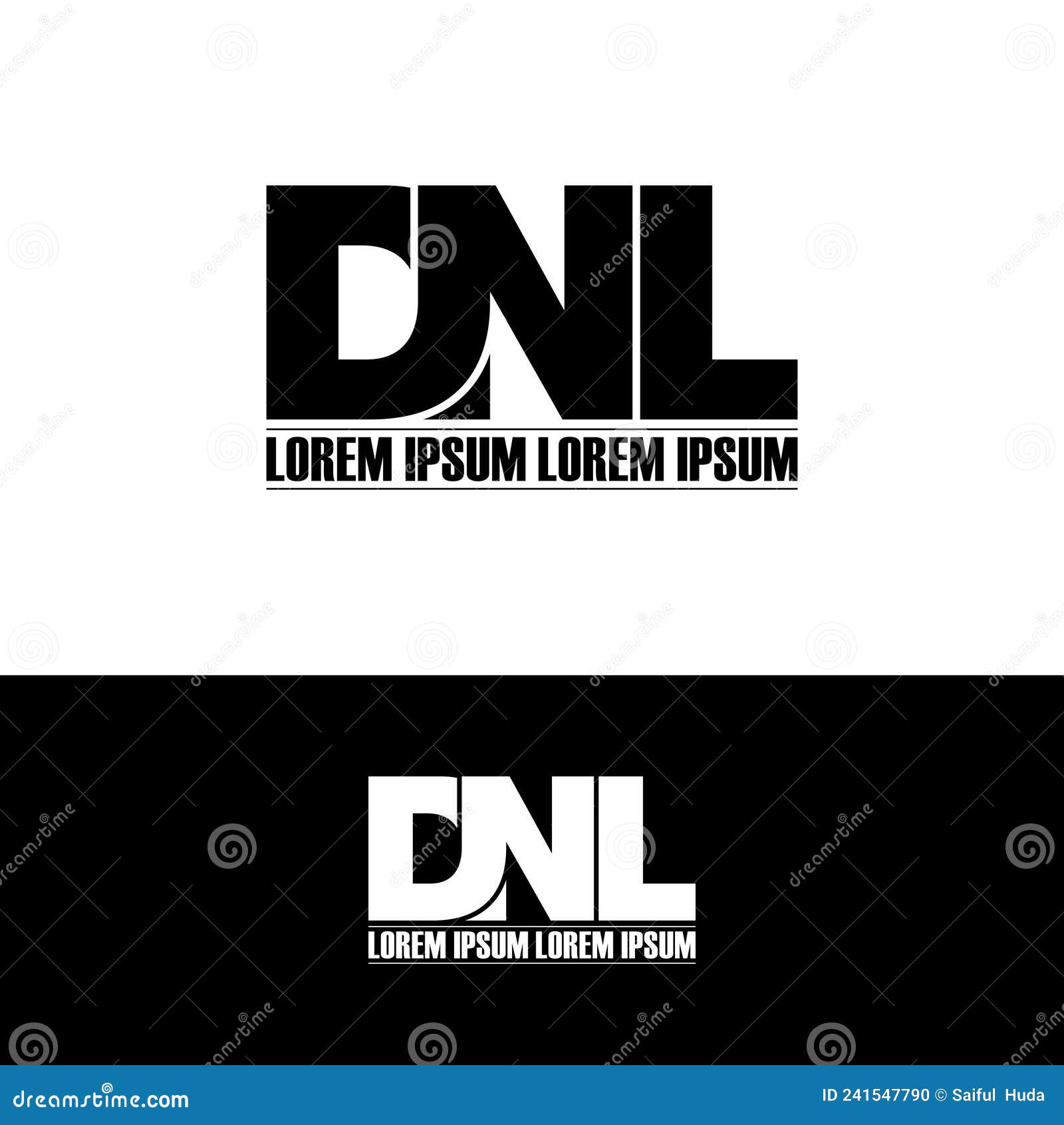 Letter DNL Simple Monogram Logo Icon Design. Stock Vector ...