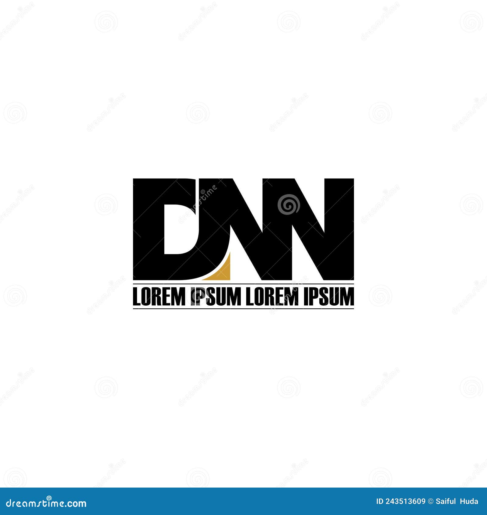Letter DNN Simple Monogram Logo Icon Design. Stock Vector ...
