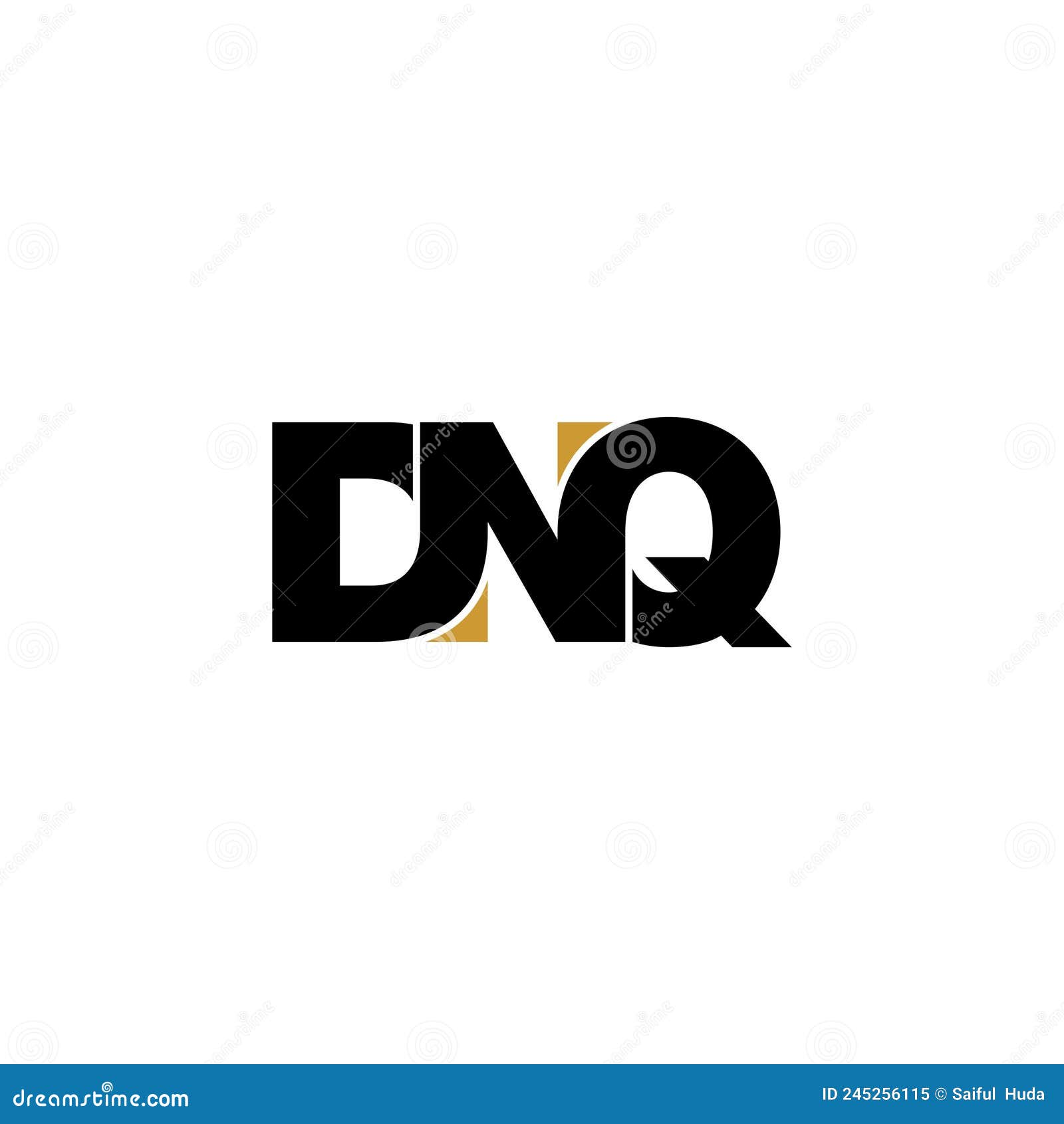 Letter DNQ Simple Monogram Logo Icon Design. Stock Vector ...