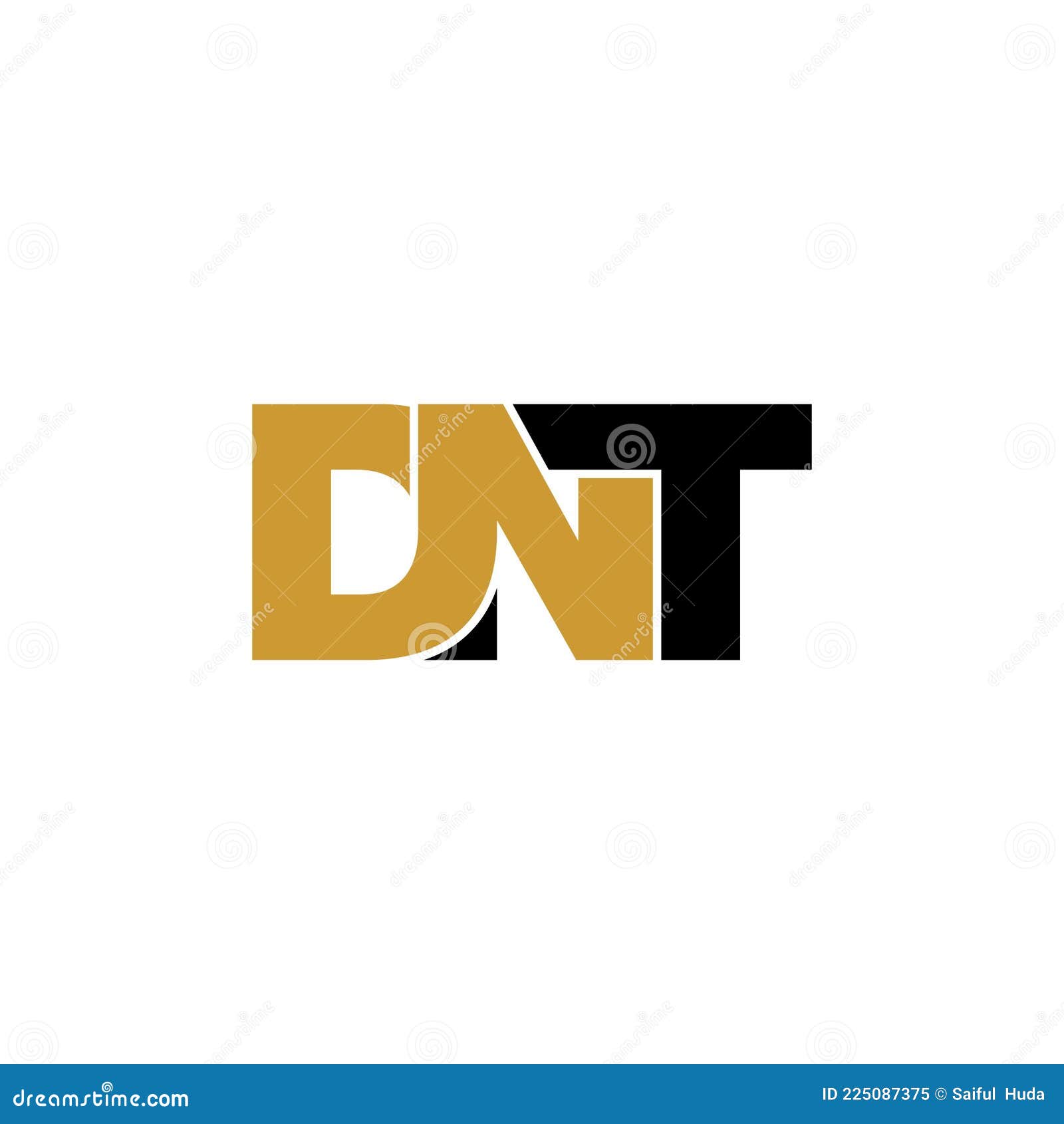 Letter DNT Simple Monogram Logo Icon Design. Stock Vector ...